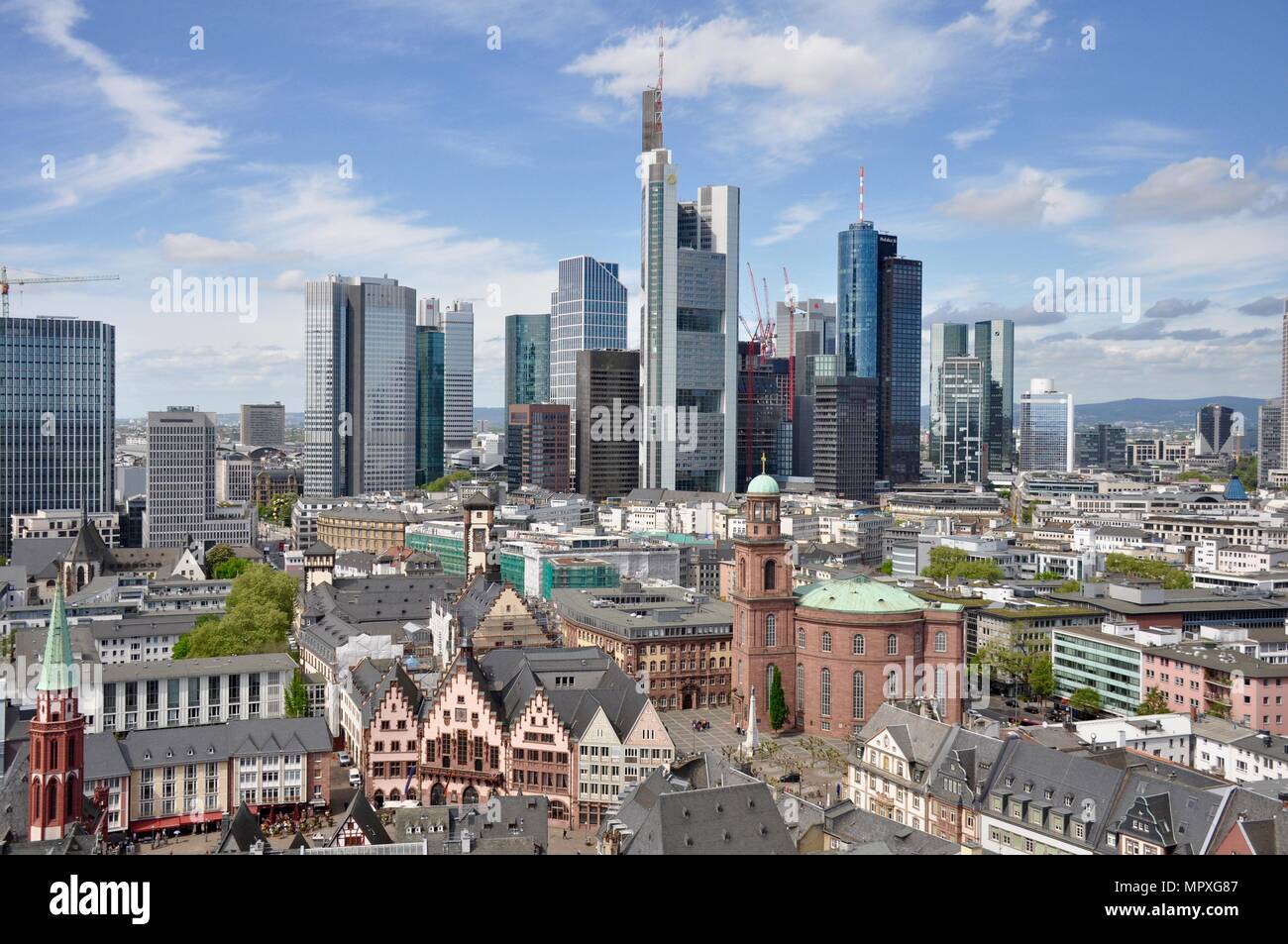 Bird's-eye view of Frankfurt, Germany Stock Photo - Alamy