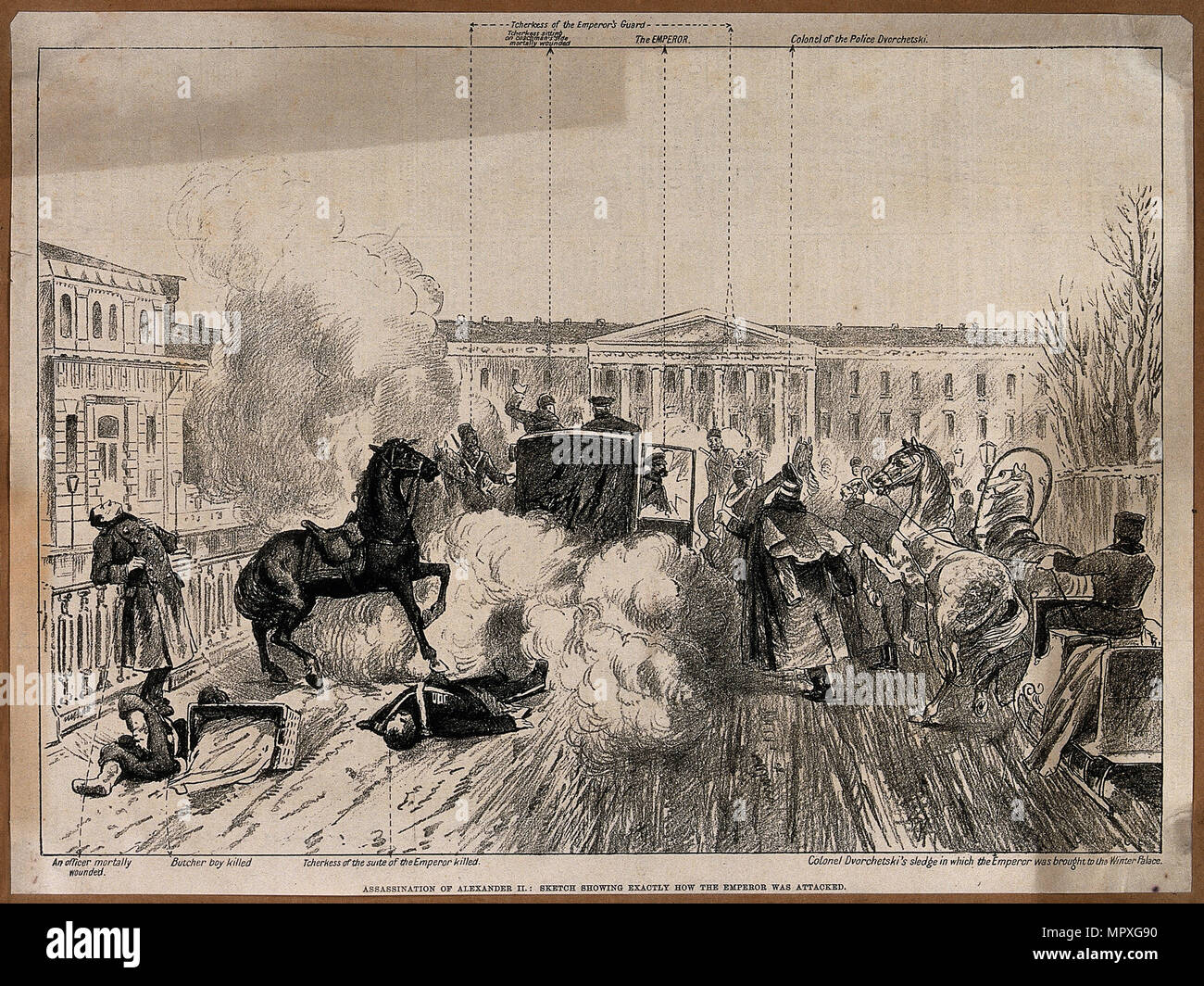 The Assassination of Alexander II on 13 March 1881, 1881 Stock Photo ...