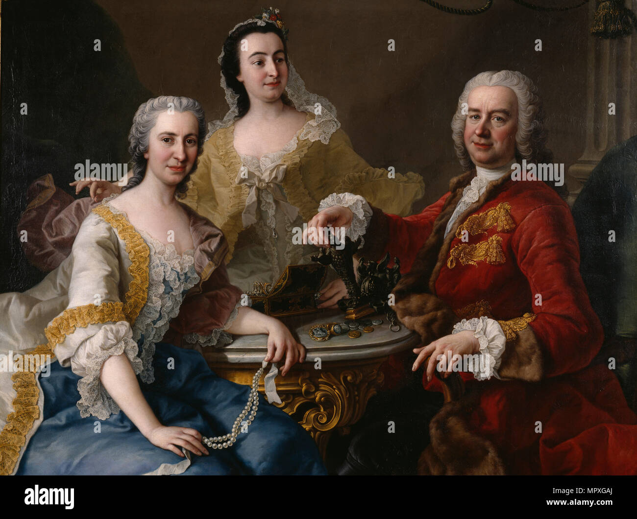 Joseph Angelo de France (1691-1761) with Family, 1748 Stock Photo - Alamy