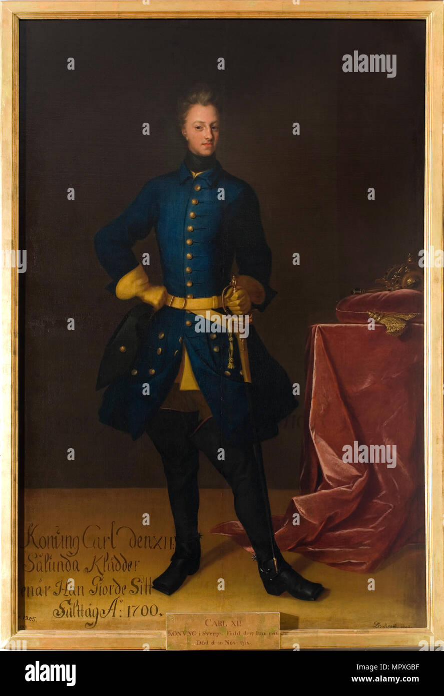 Portrait of the King Charles XII of Sweden (1682-1718 Stock Photo - Alamy