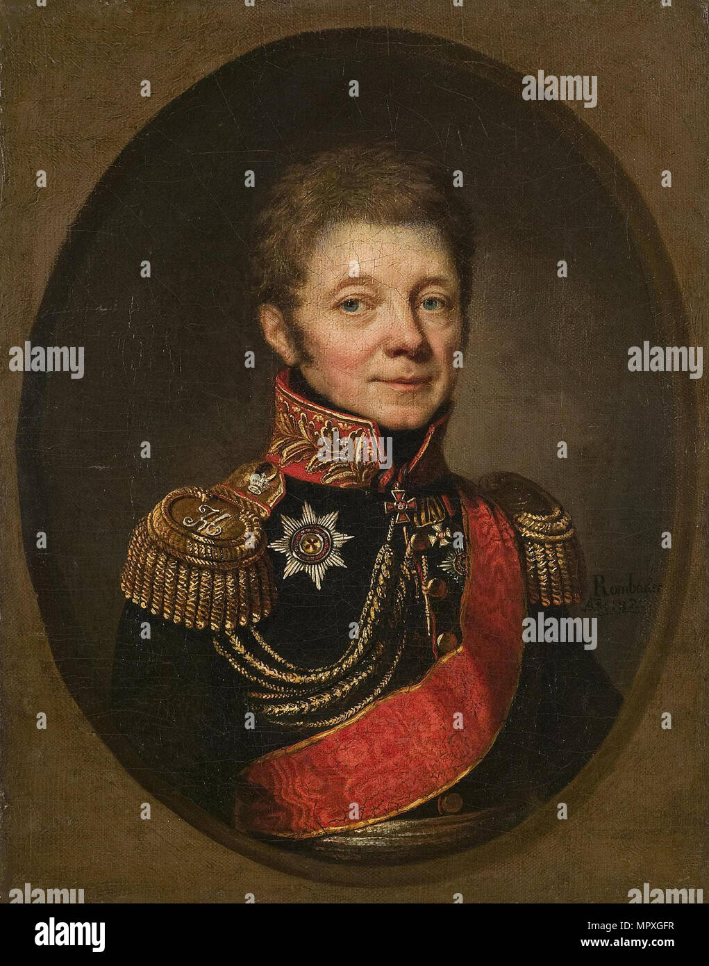 Portrait of Pavel Petrovich Ushakov (1779-1853), 1820s Stock Photo - Alamy