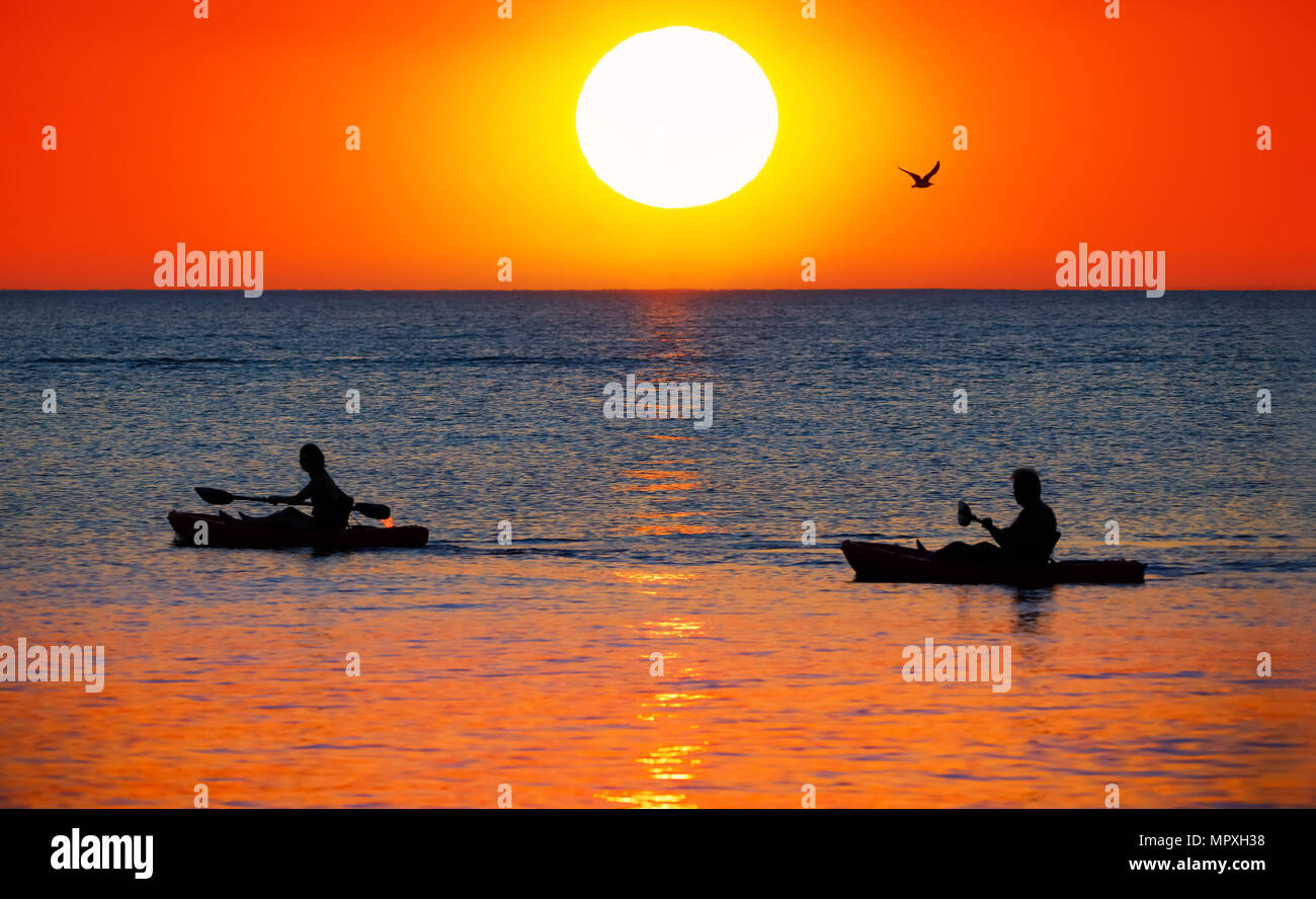 Sailing in the sunset Stock Photo - Alamy
