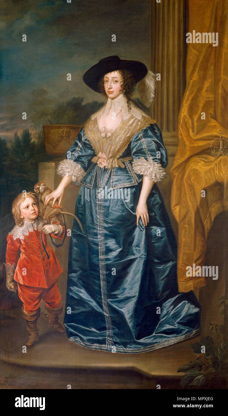 'Queen Henrietta Maria and the Dwarf Sir Jeffrey Hudson', 17th century ...