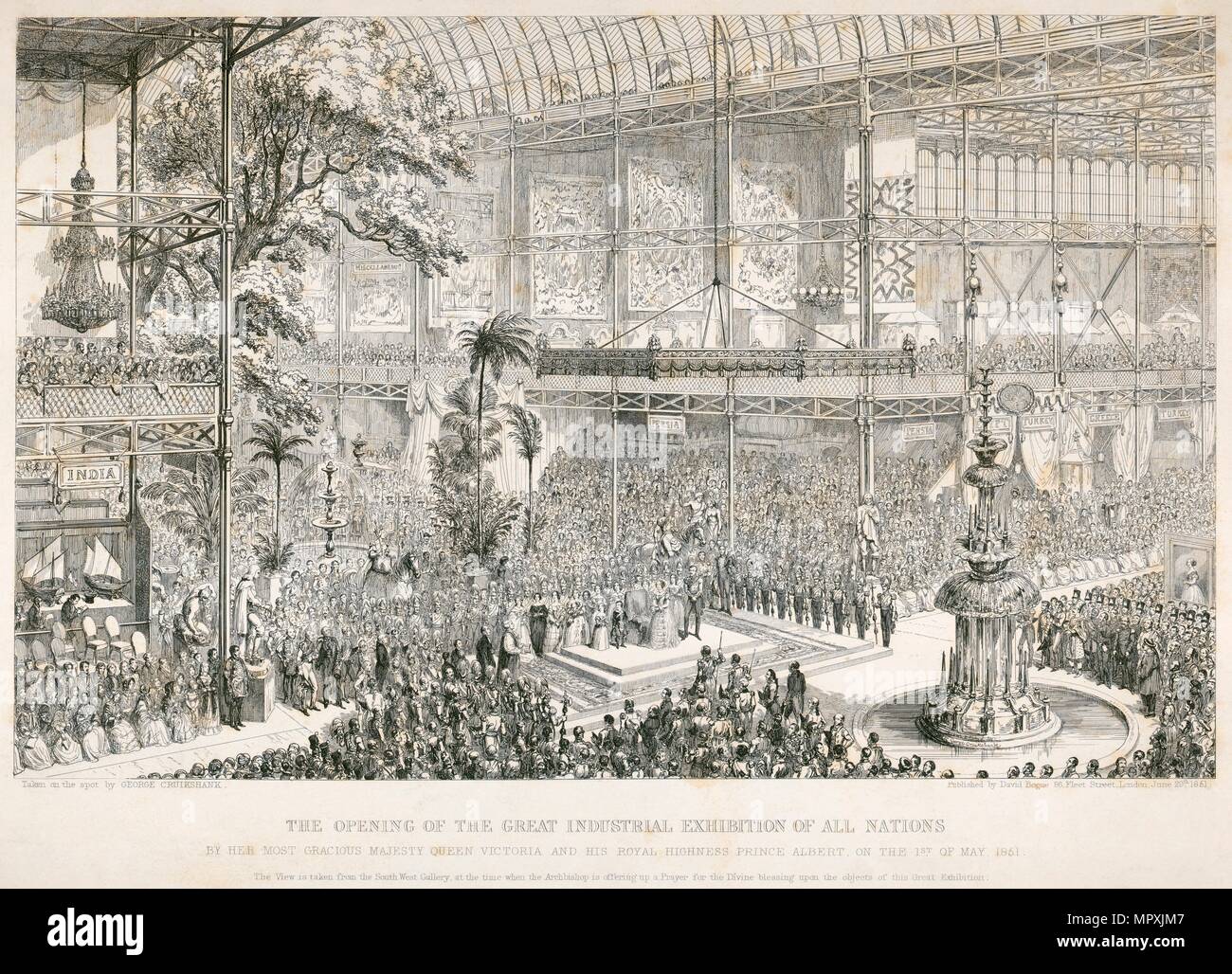 Queen victoria opening the great exhibition of 1851 hi-res stock ...