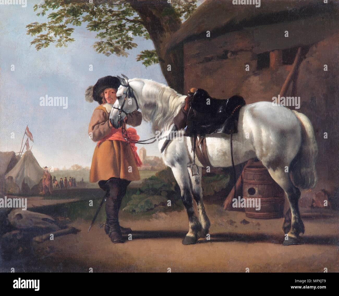 'A Cavalier with a Grey Horse', 17th century. Artist: Abraham Pietersz ...