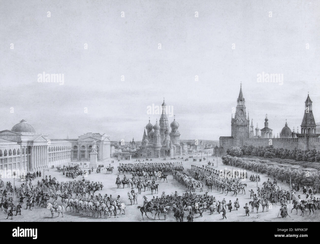 Red Square in Moscow, 1820s Stock Photo - Alamy
