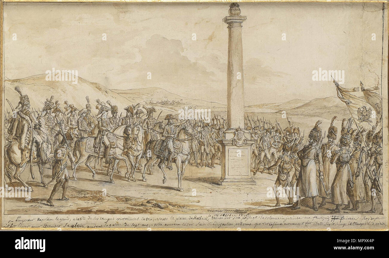 Napoleon before the Rossbach column, 1806 Stock Photo - Alamy