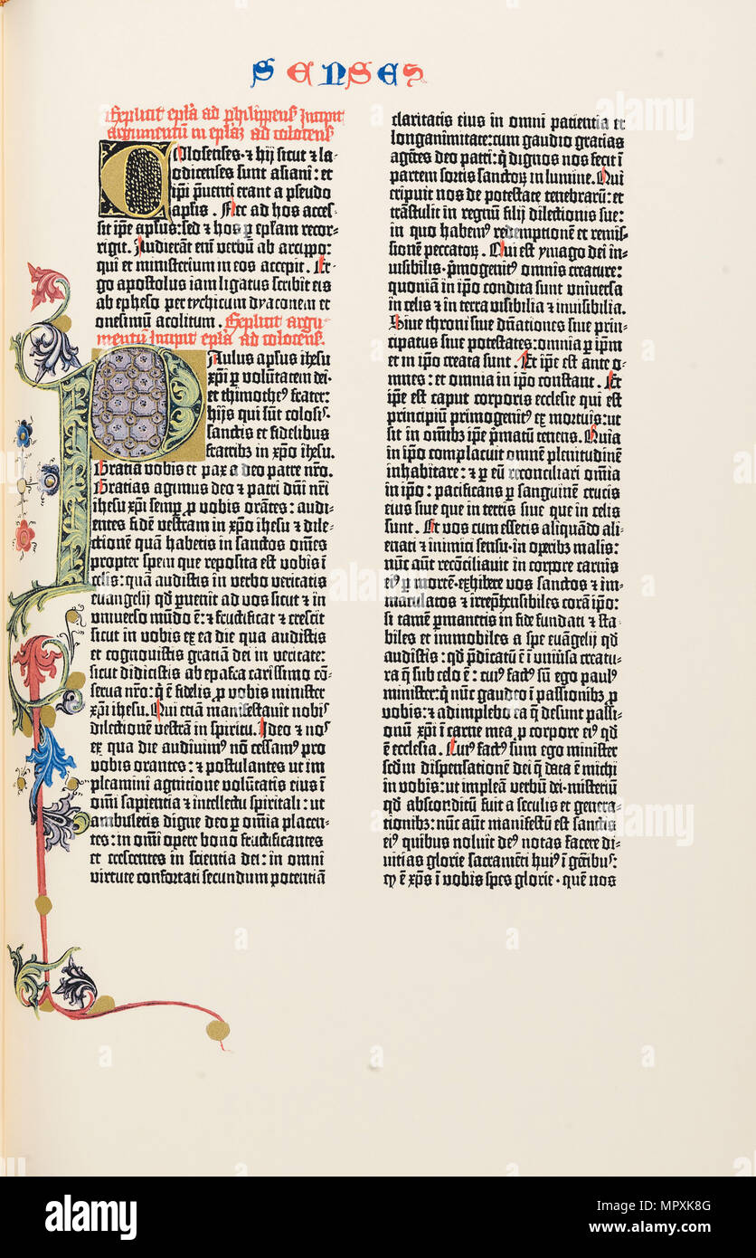 The Gutenberg Bible, 1454 Stock Photo - Alamy