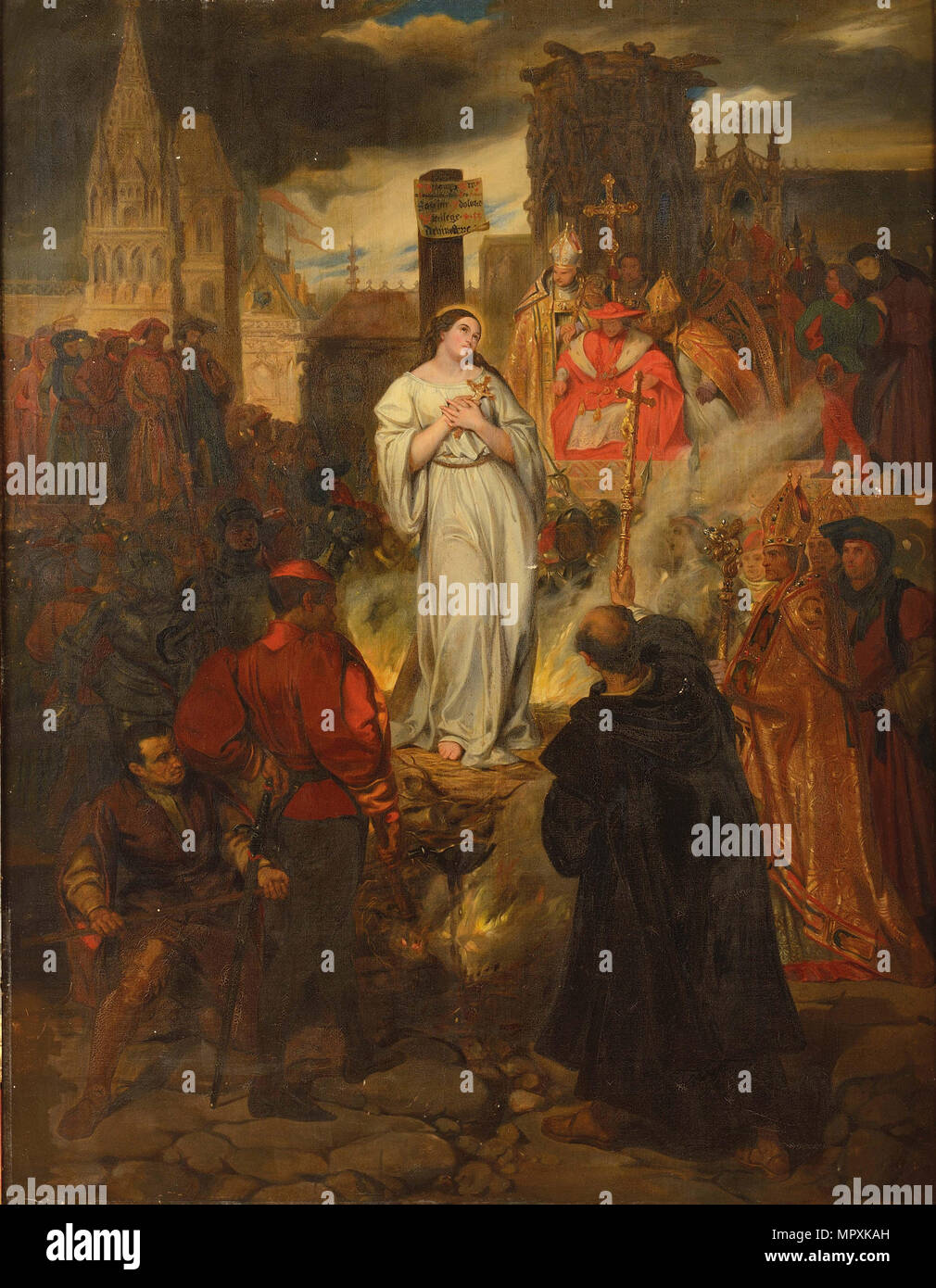 The death of Joan of Arc Stock Photo - Alamy
