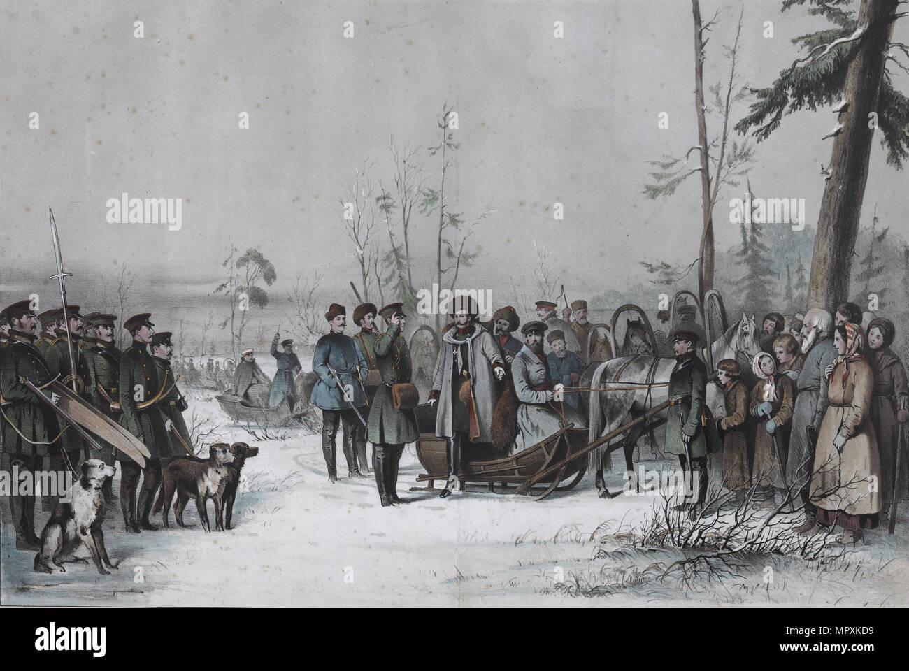 The Bear Hunt of Tsar Alexander II, 1858-1860 Stock Photo - Alamy