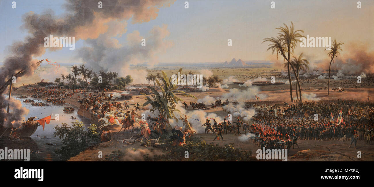 The Battle of the Pyramids on July 21, 1798, 1806 Stock Photo - Alamy