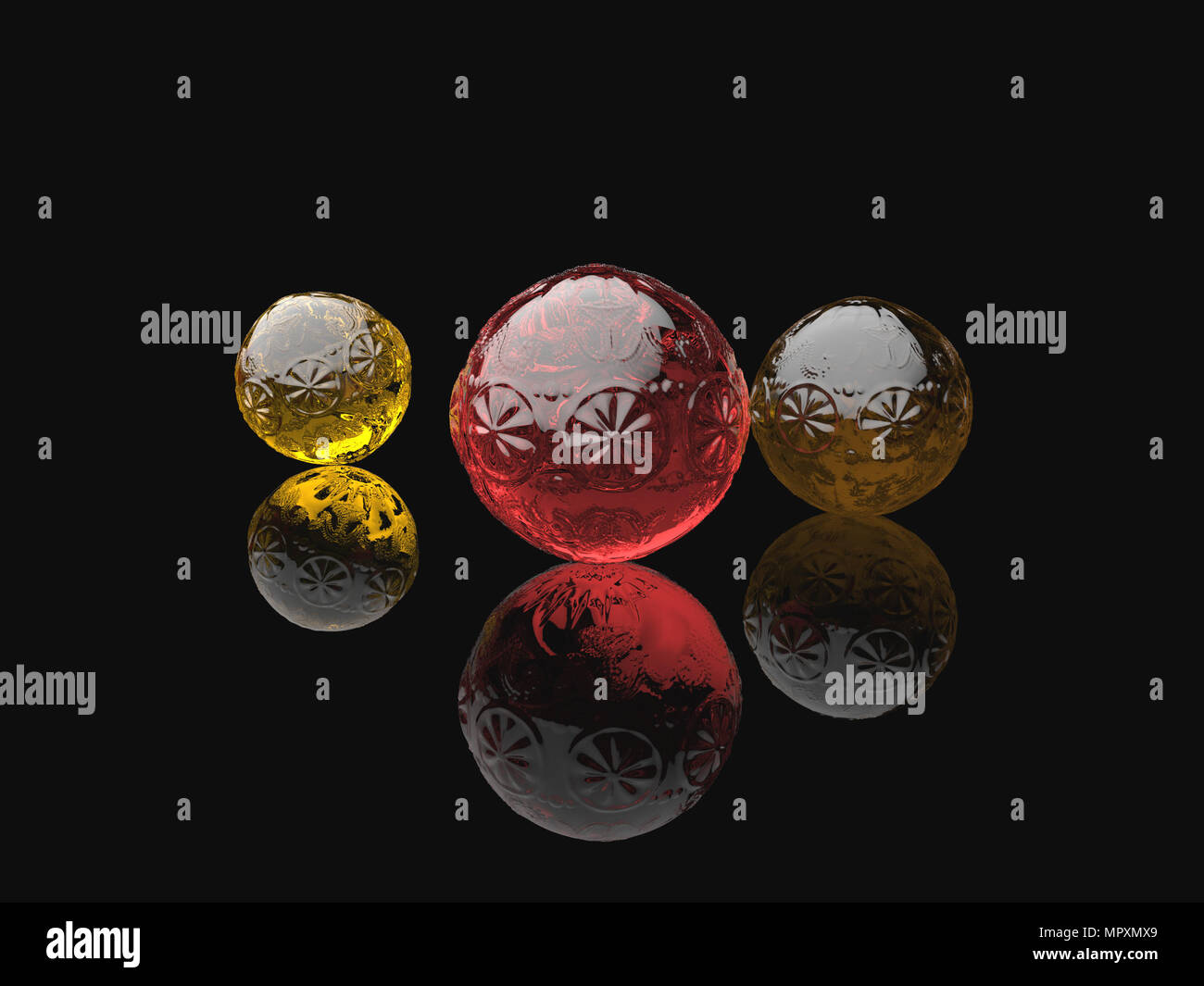Decorated glass spheres Stock Photo - Alamy