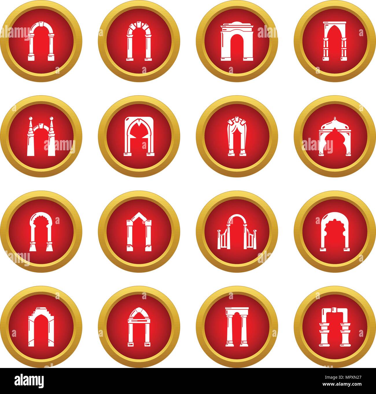 Arch types icons set, simple style Stock Vector Image & Art - Alamy