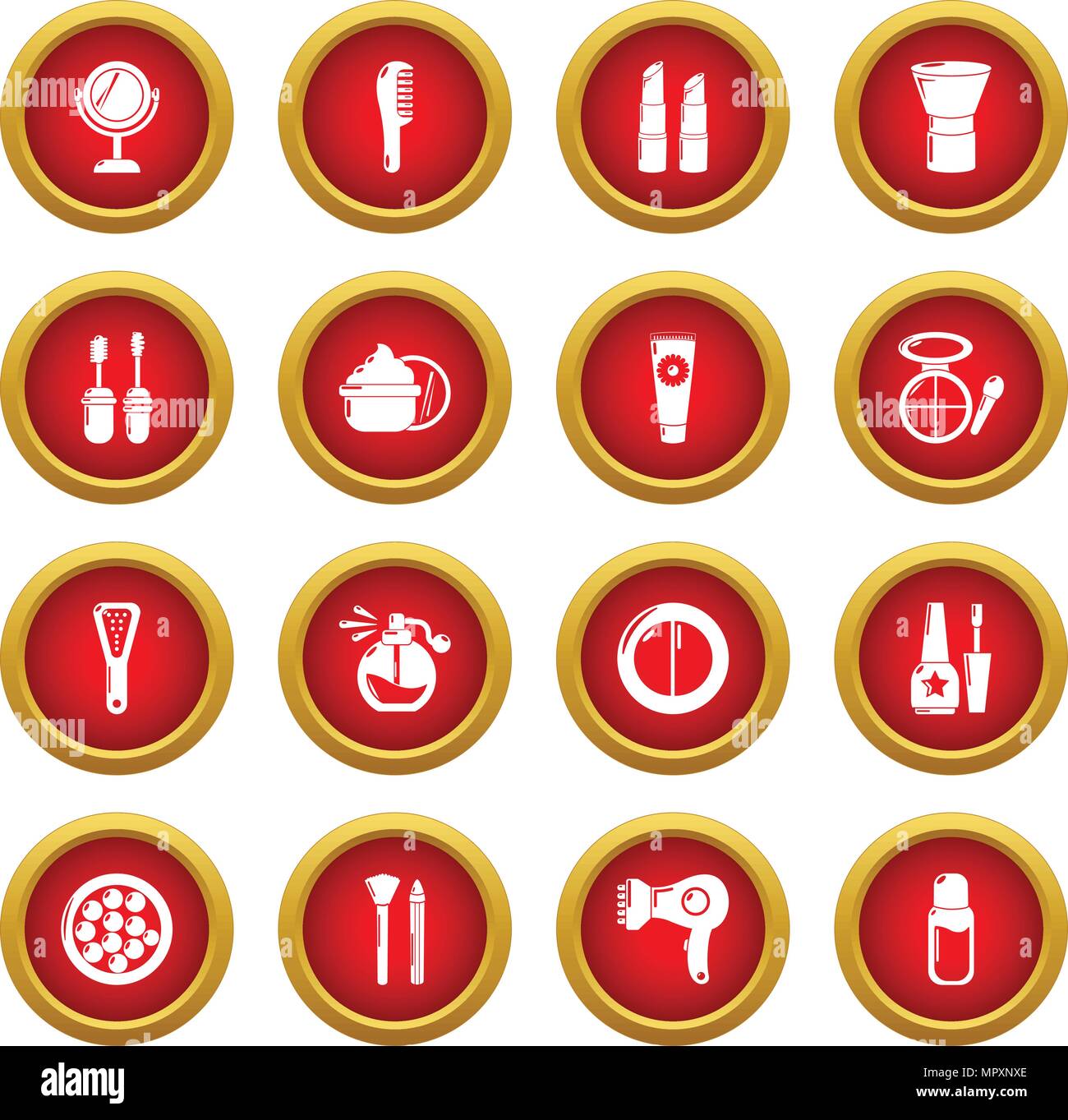 Cosmetics icons set, simple style Stock Vector Image & Art - Alamy