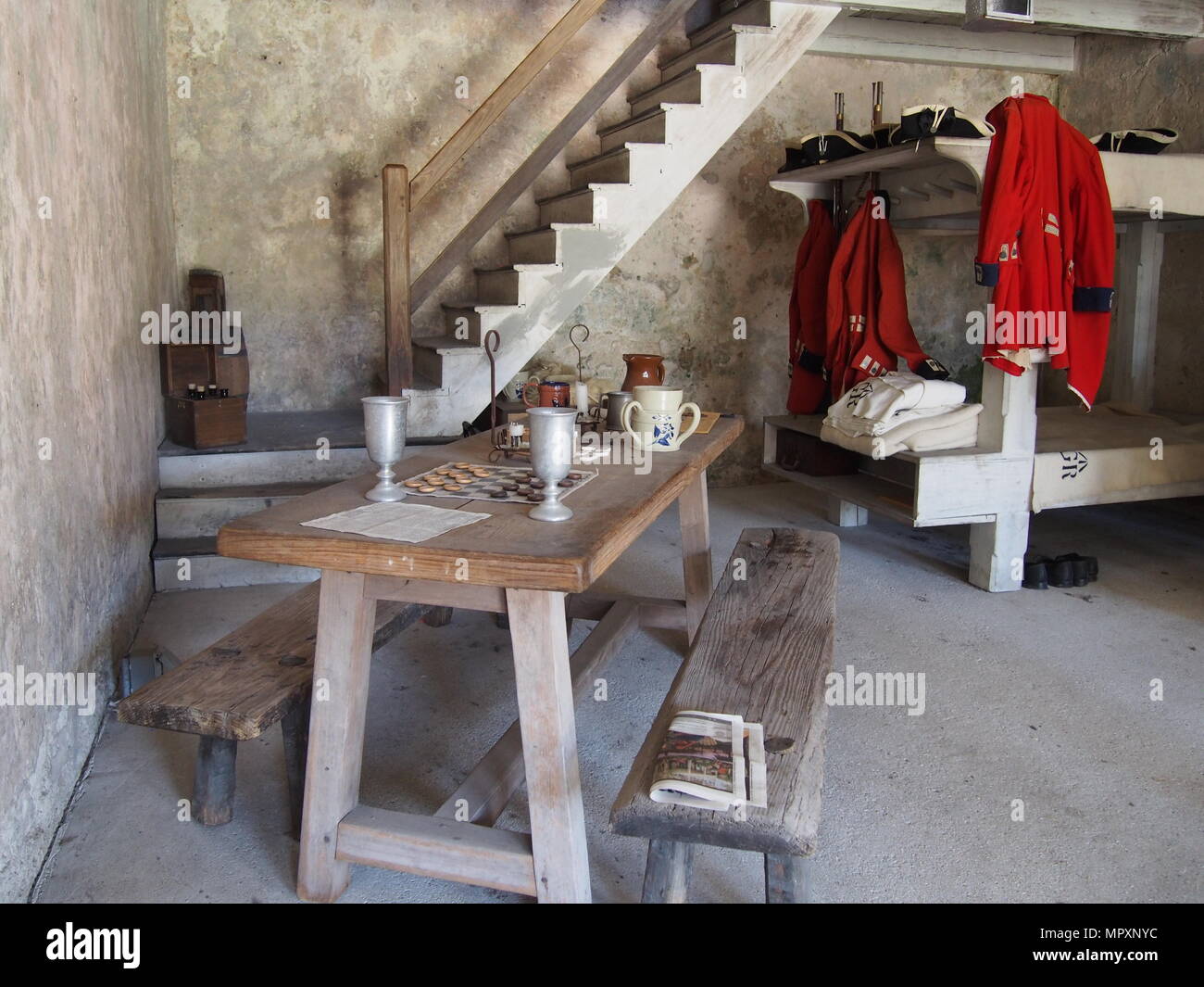 Soldier's quarters in Castillo de San Marcos, St. Augustine, Florida ...