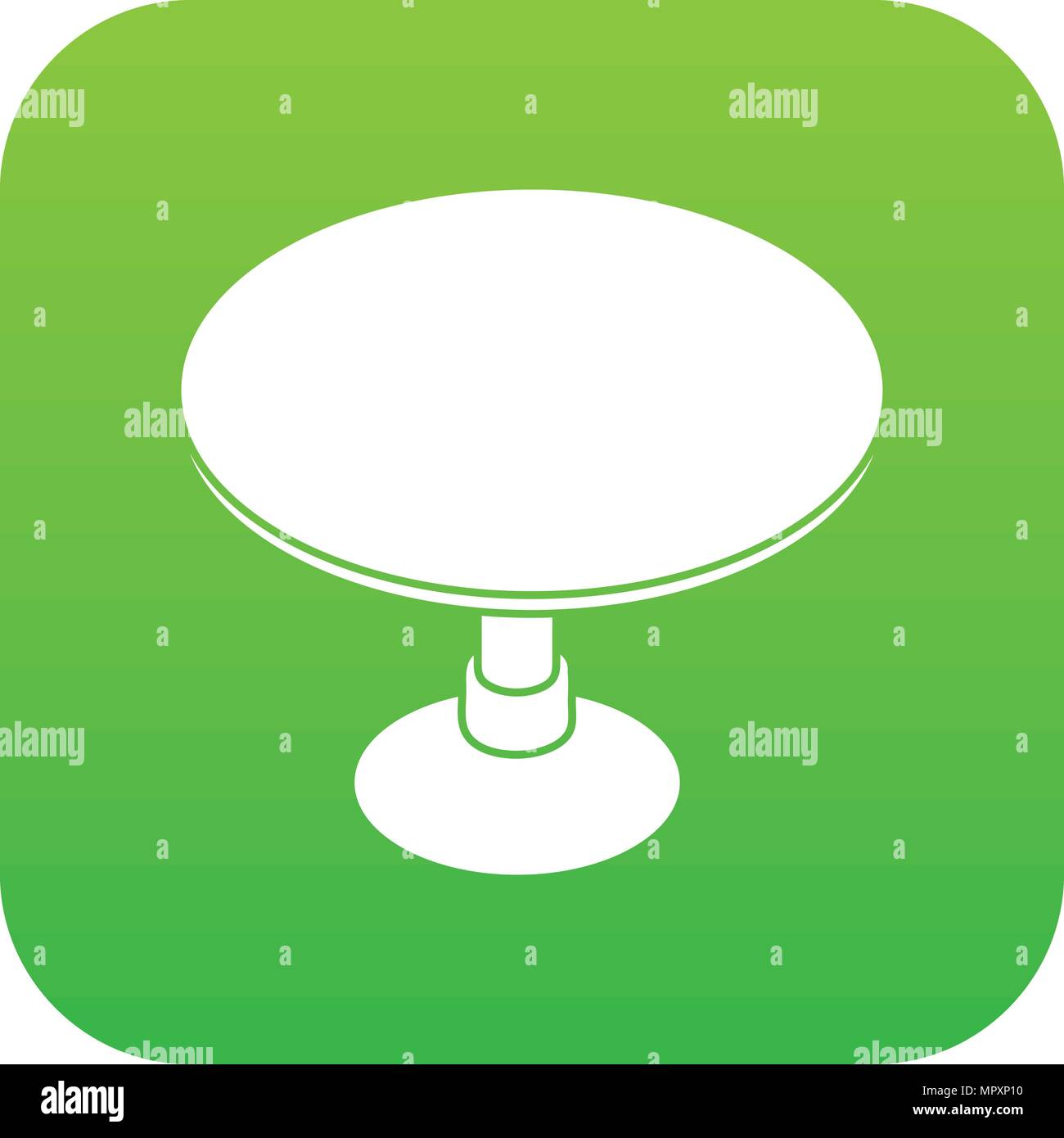 Round table icon green vector Stock Vector Image & Art - Alamy