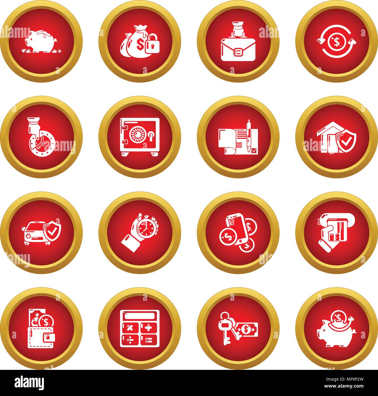 Credit icons set, simple style Stock Vector Image & Art - Alamy