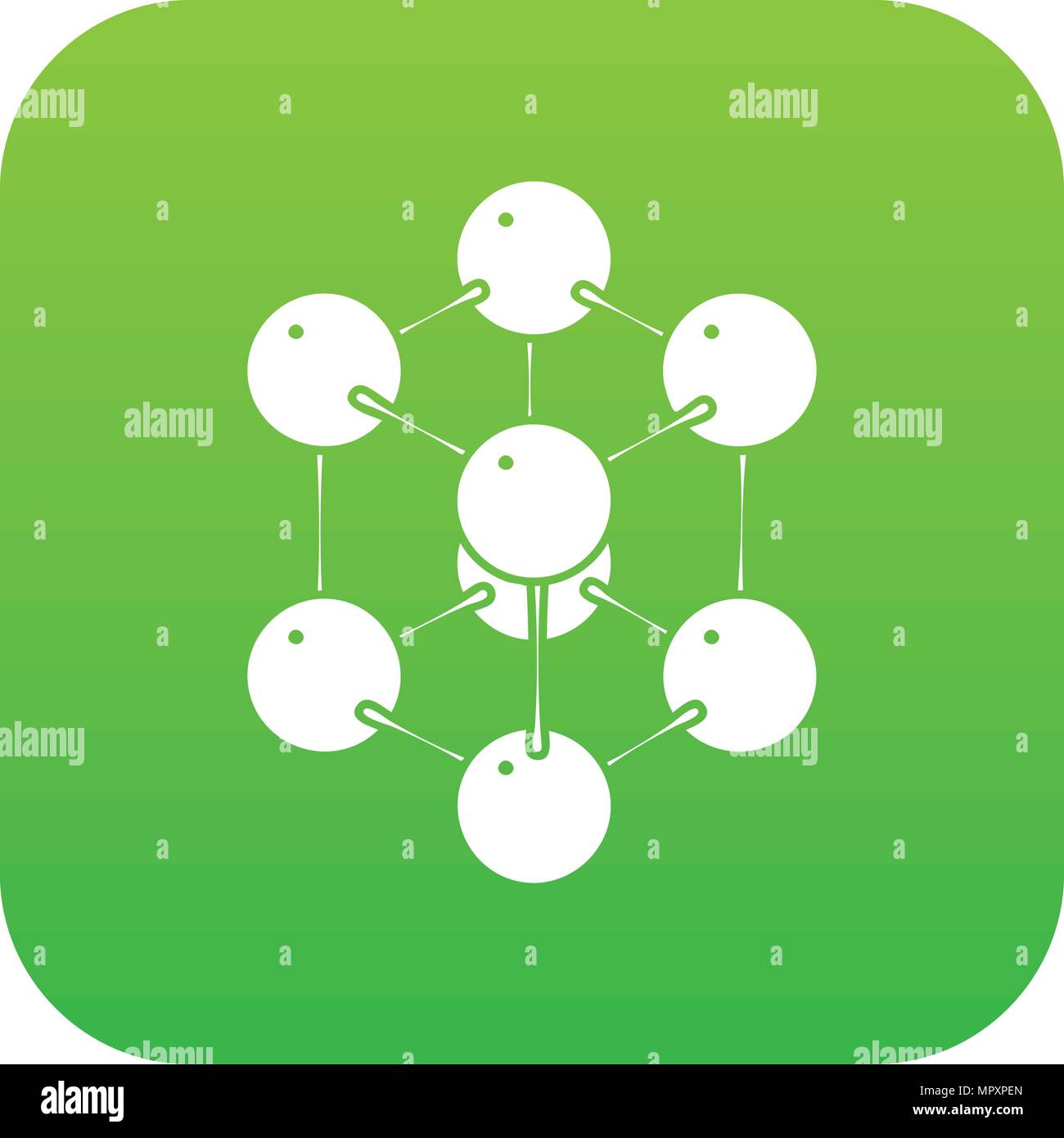 Cube molecule icon green vector Stock Vector Image & Art - Alamy