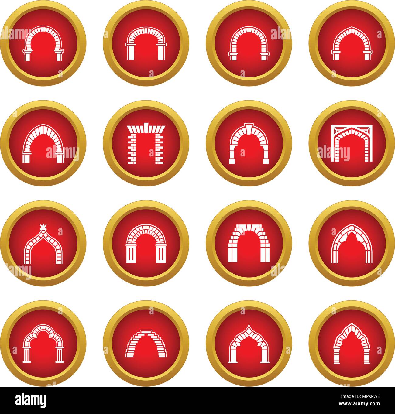 Arch types icons set, simple style Stock Vector Image & Art - Alamy