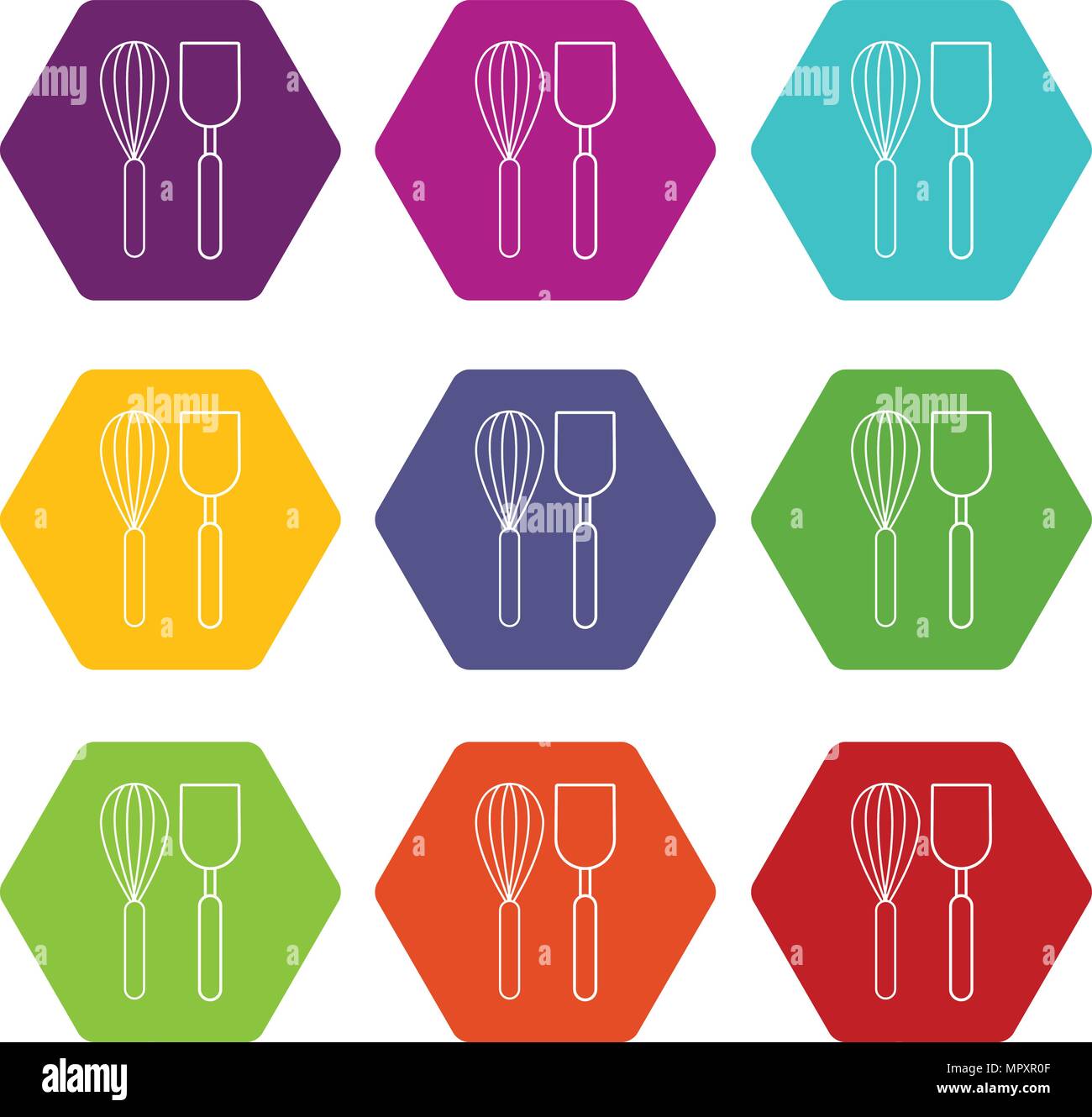 Cutlery bake icons set 9 vector Stock Vector Image & Art - Alamy
