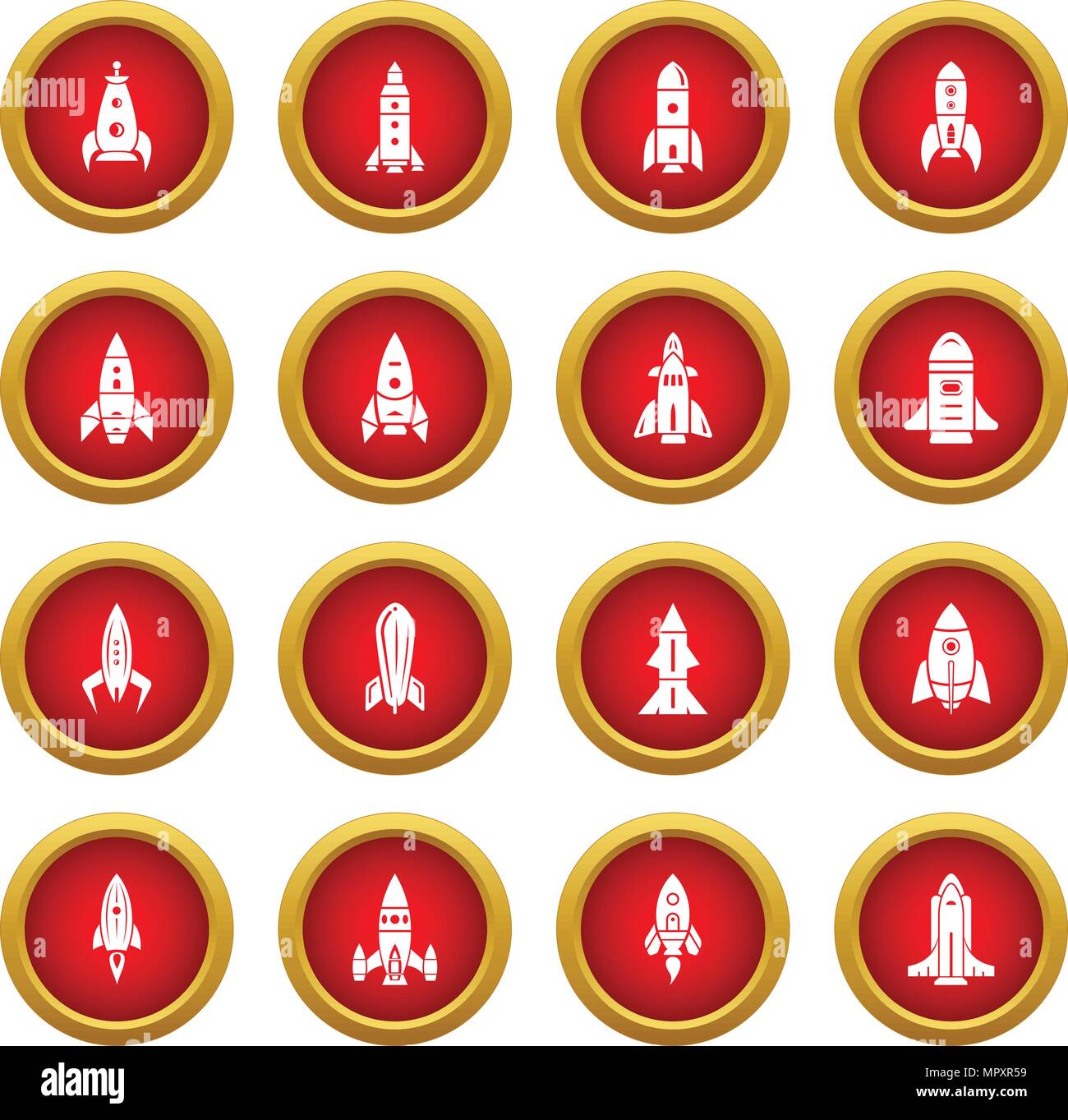 Rocket icons set, simple style Stock Vector Image & Art - Alamy