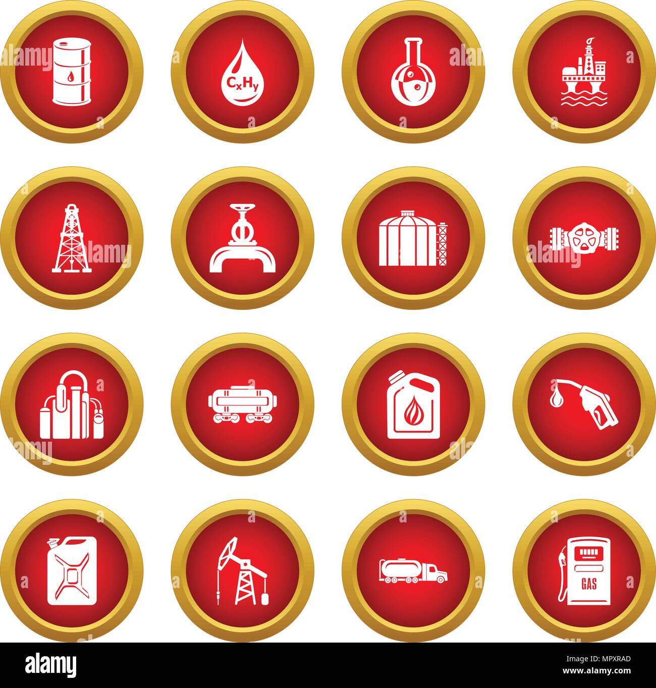 Oil industry icons set, simple style Stock Vector Image & Art - Alamy