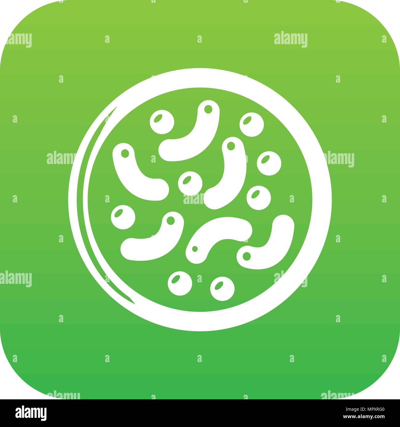 Microscopic bacteria icon green vector Stock Vector Image & Art - Alamy