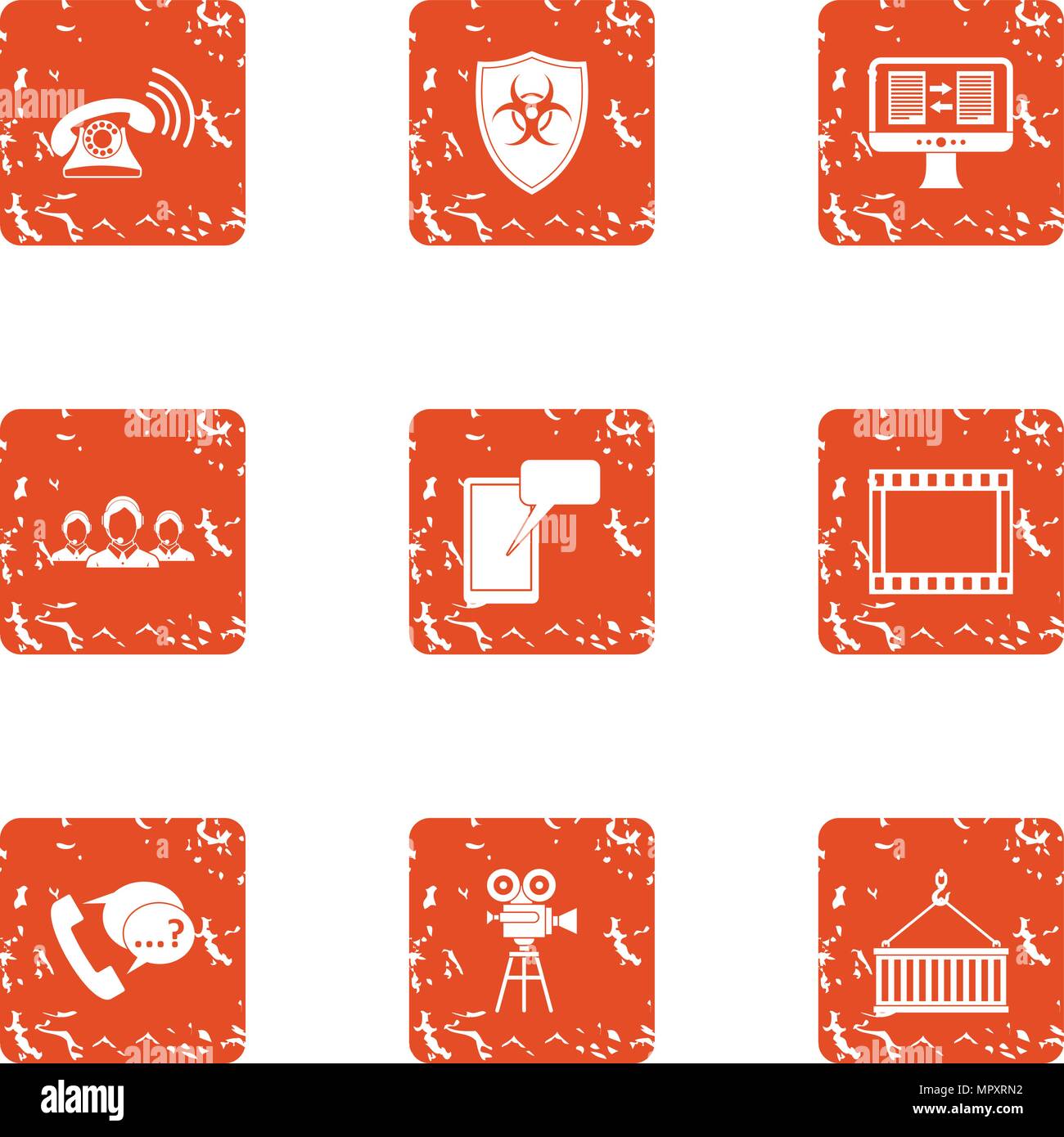 Inform icons set, grunge style Stock Vector Image & Art - Alamy