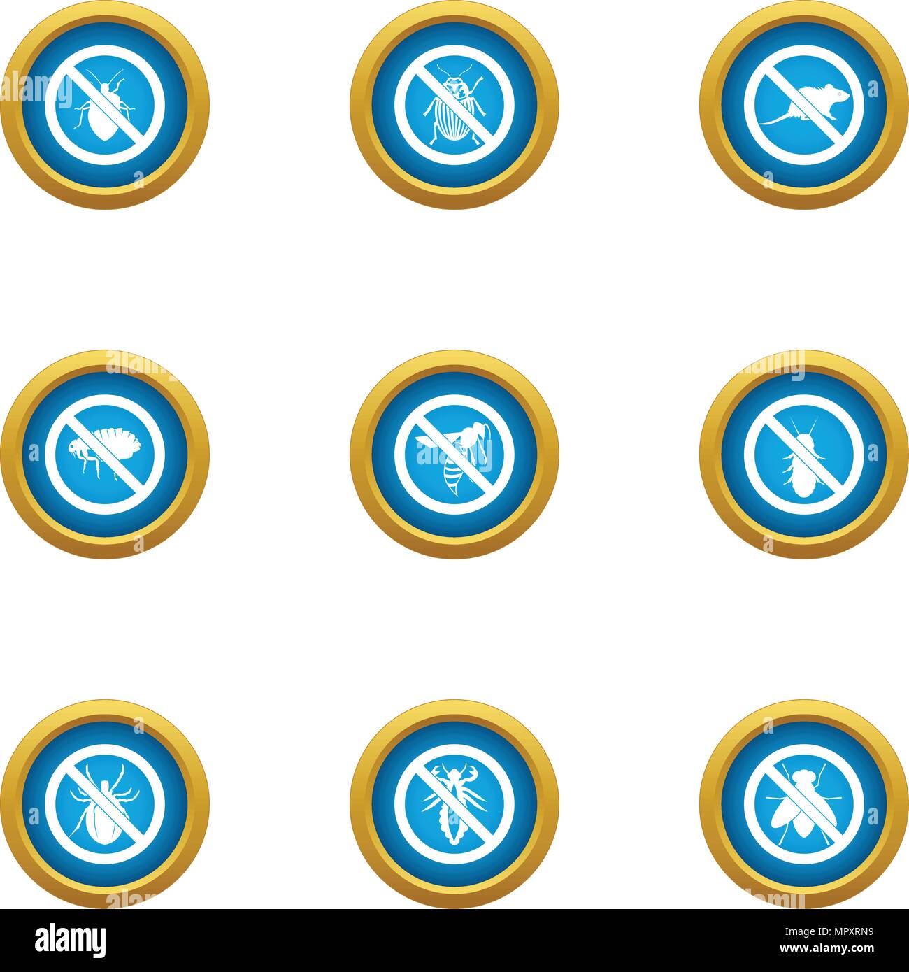 Against icons set, flat style Stock Vector Image & Art - Alamy