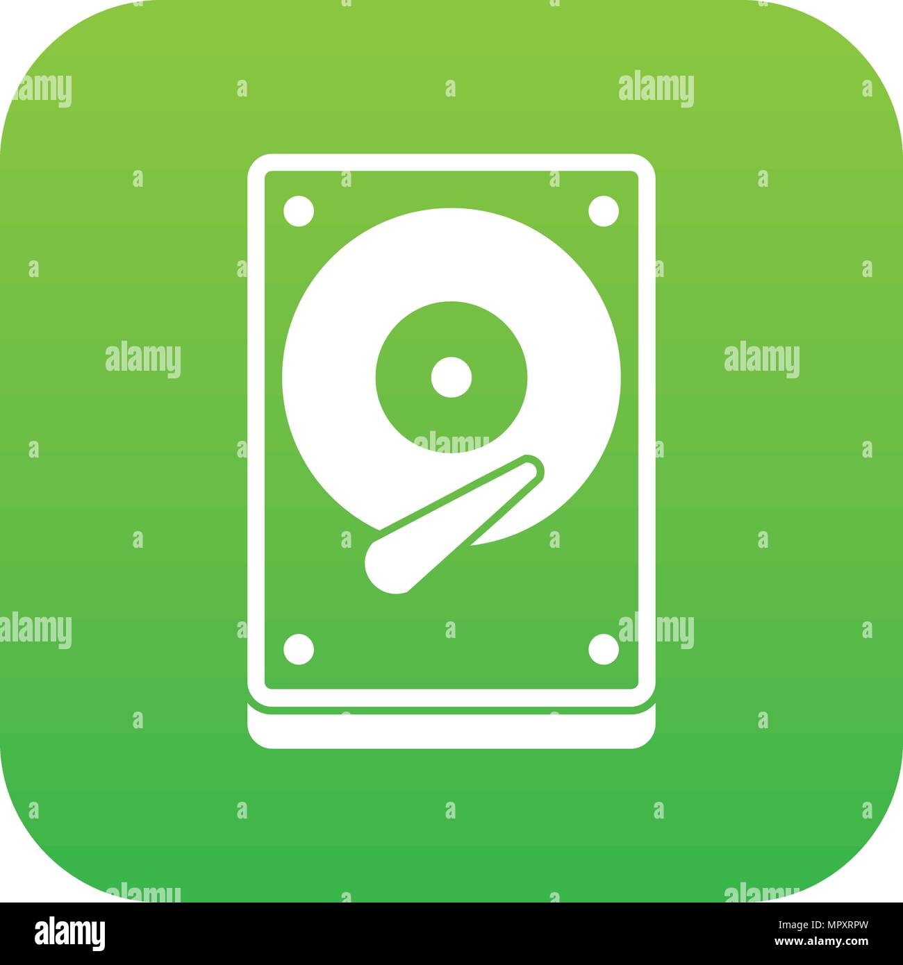 HDD icon digital green Stock Vector Image & Art - Alamy
