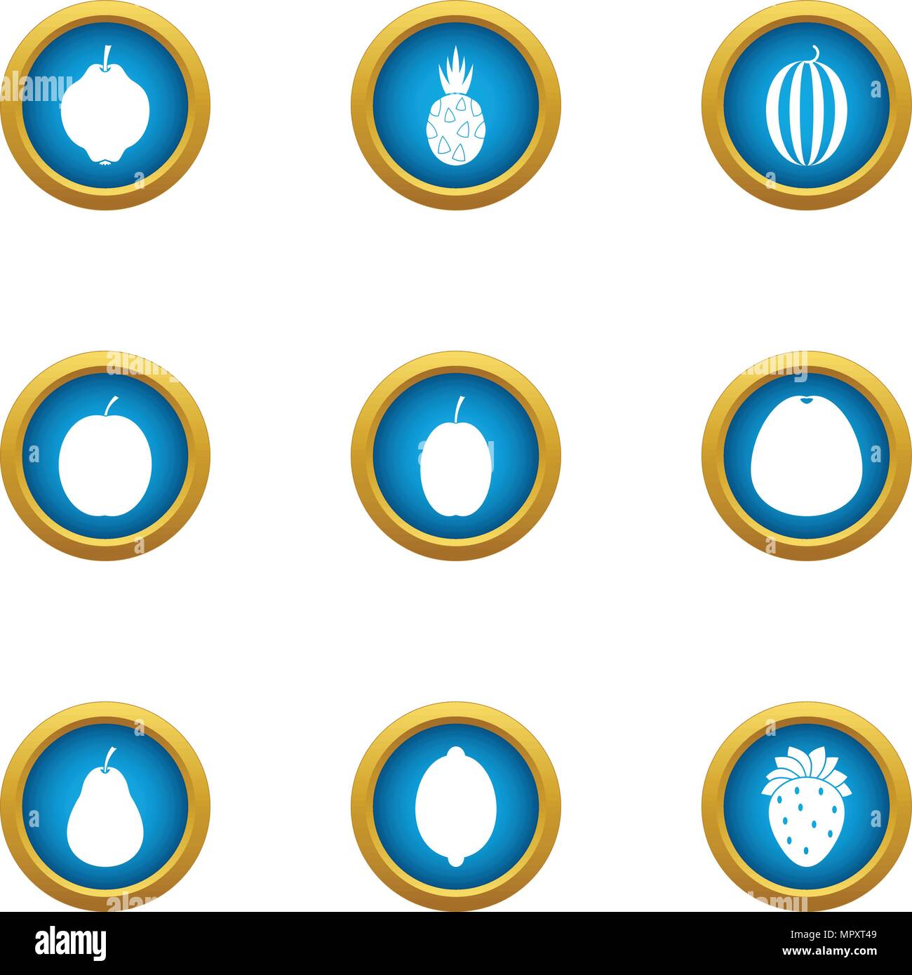 Berry business icons set, flat style Stock Vector Image & Art - Alamy