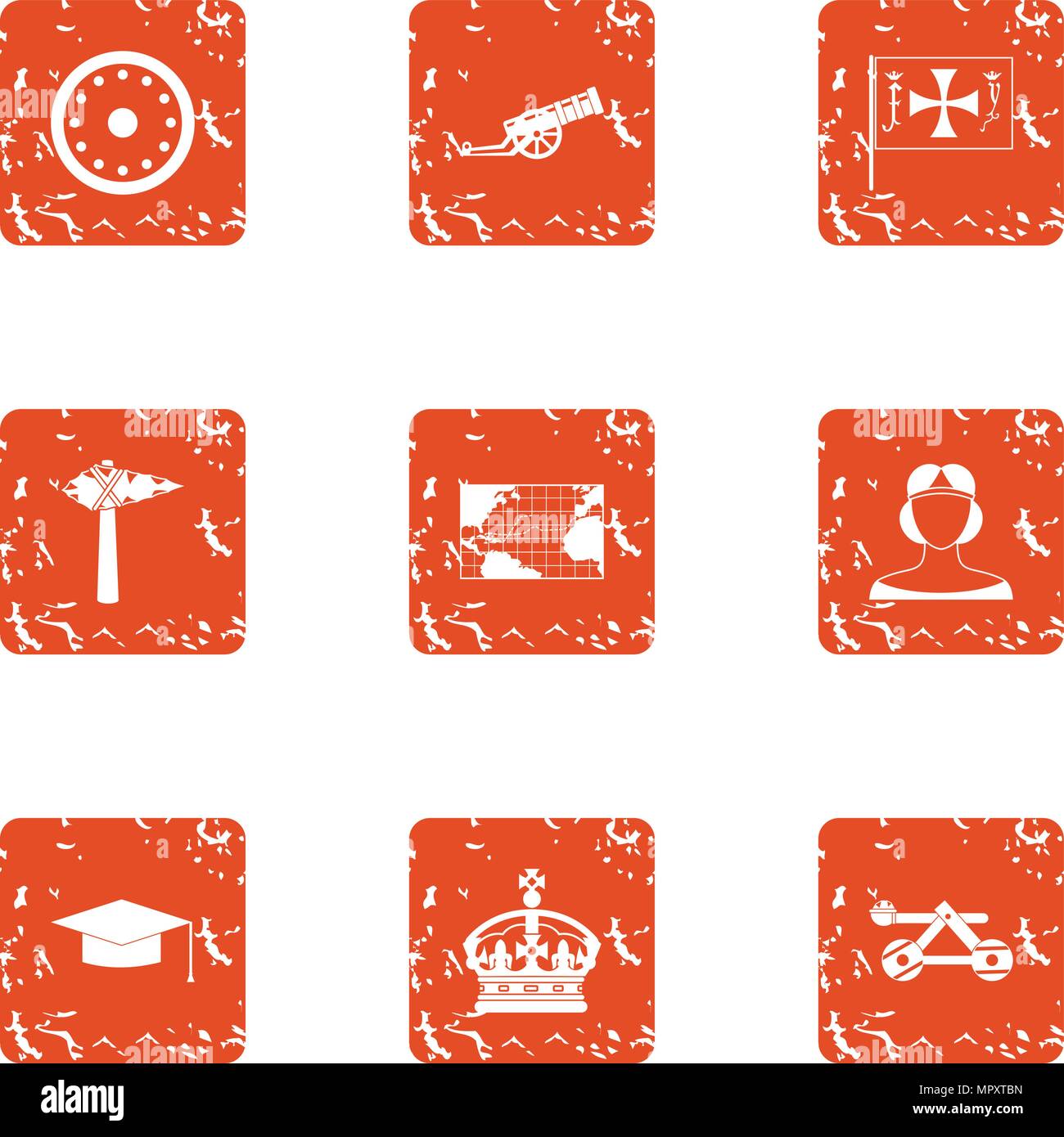 Chivalric orden icons set, grunge style Stock Vector Image & Art - Alamy