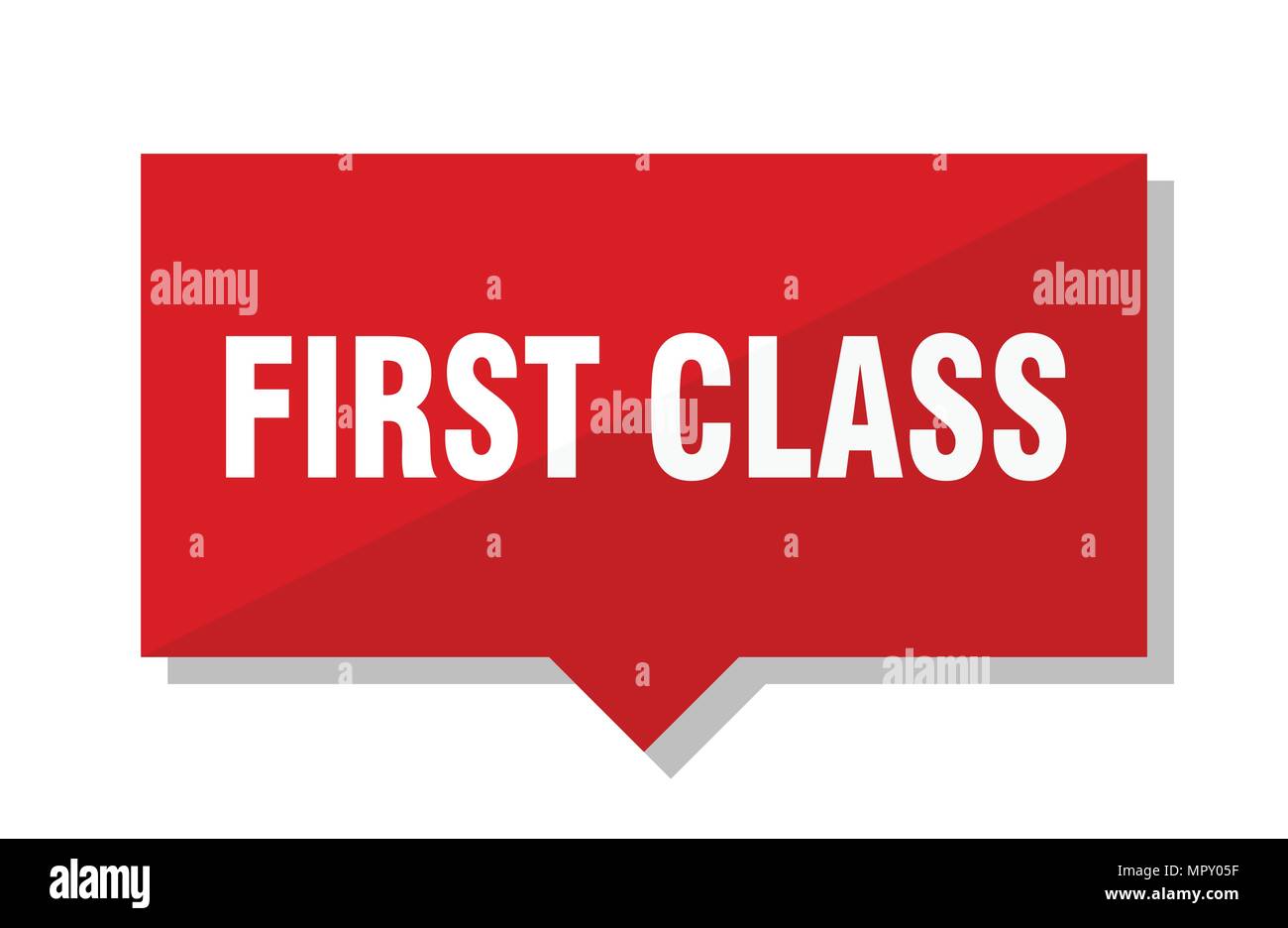 first class red square price tag Stock Vector Image & Art - Alamy