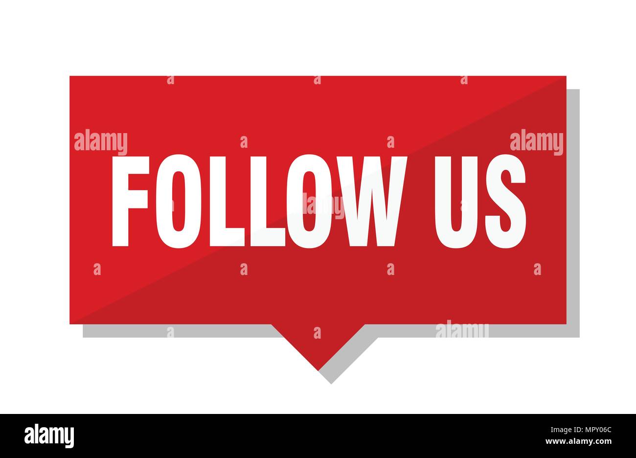 follow us red square price tag Stock Vector Image & Art - Alamy