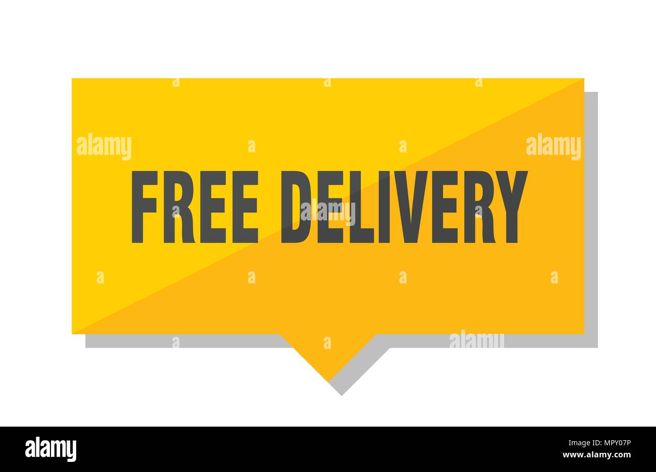 free delivery yellow square price tag Stock Vector Image & Art - Alamy