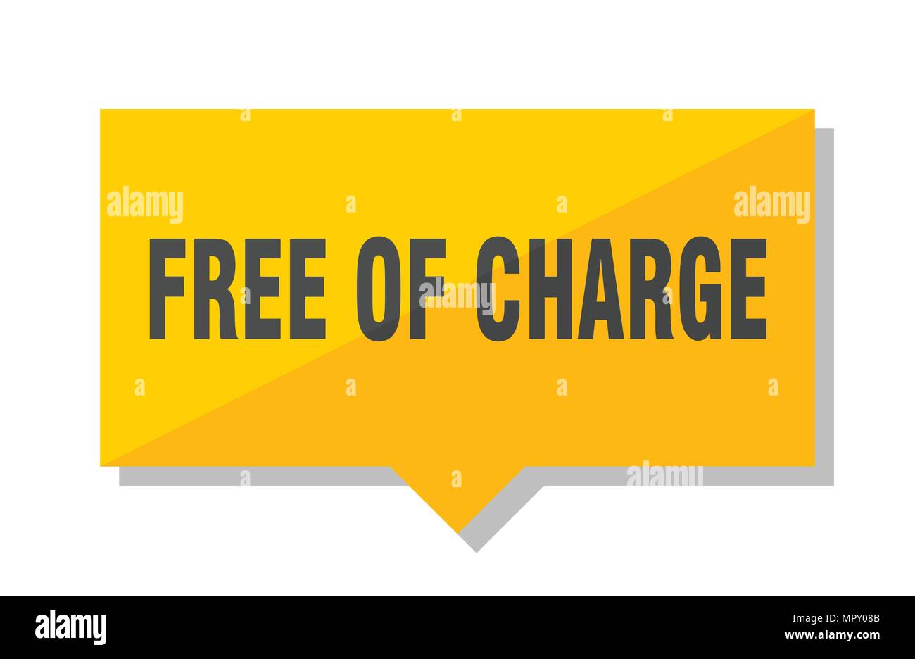 free of charge yellow square price tag Stock Vector Image & Art - Alamy