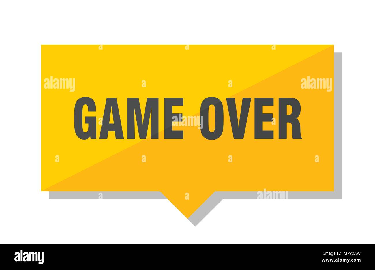 game over yellow square price tag Stock Vector Image & Art - Alamy