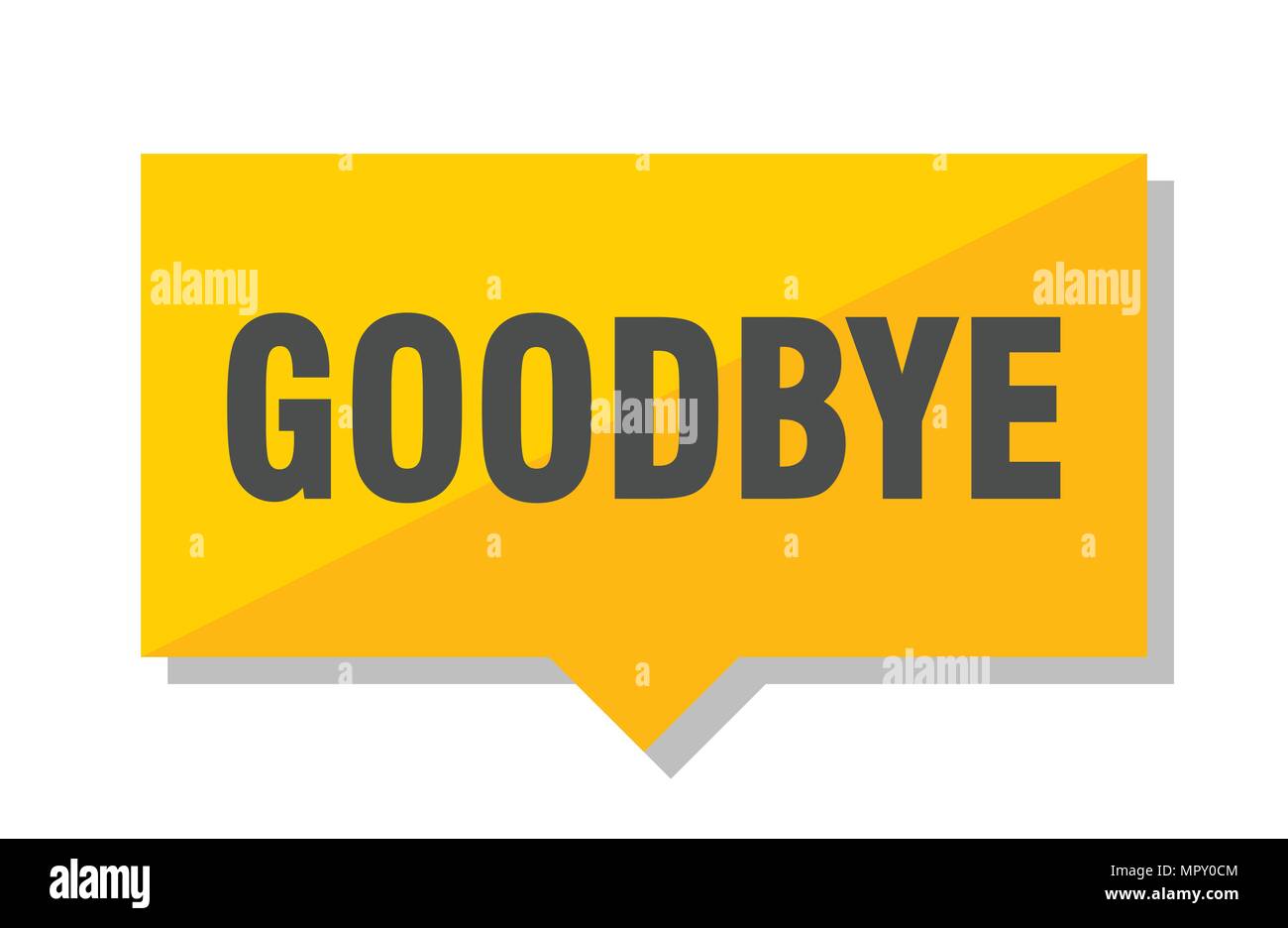 goodbye yellow square price tag Stock Vector Image & Art - Alamy