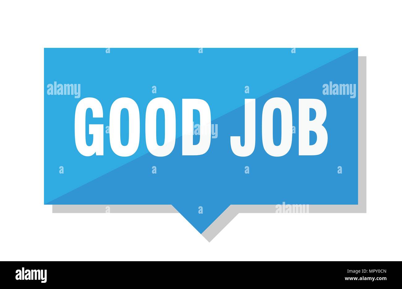 good job blue square price tag Stock Vector Image & Art - Alamy