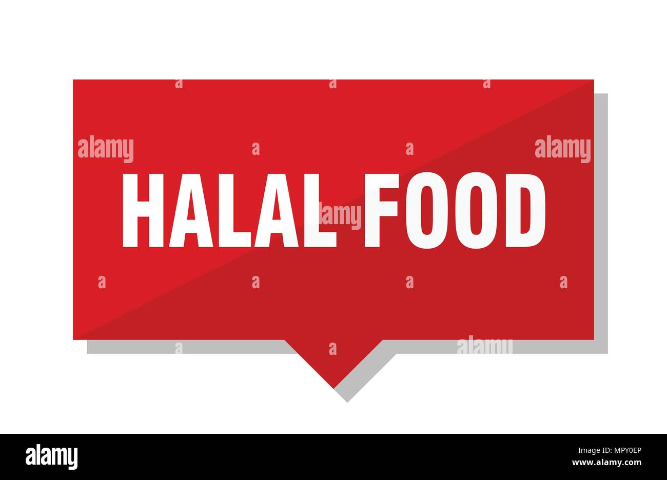 halal food red square price tag Stock Vector Image & Art - Alamy