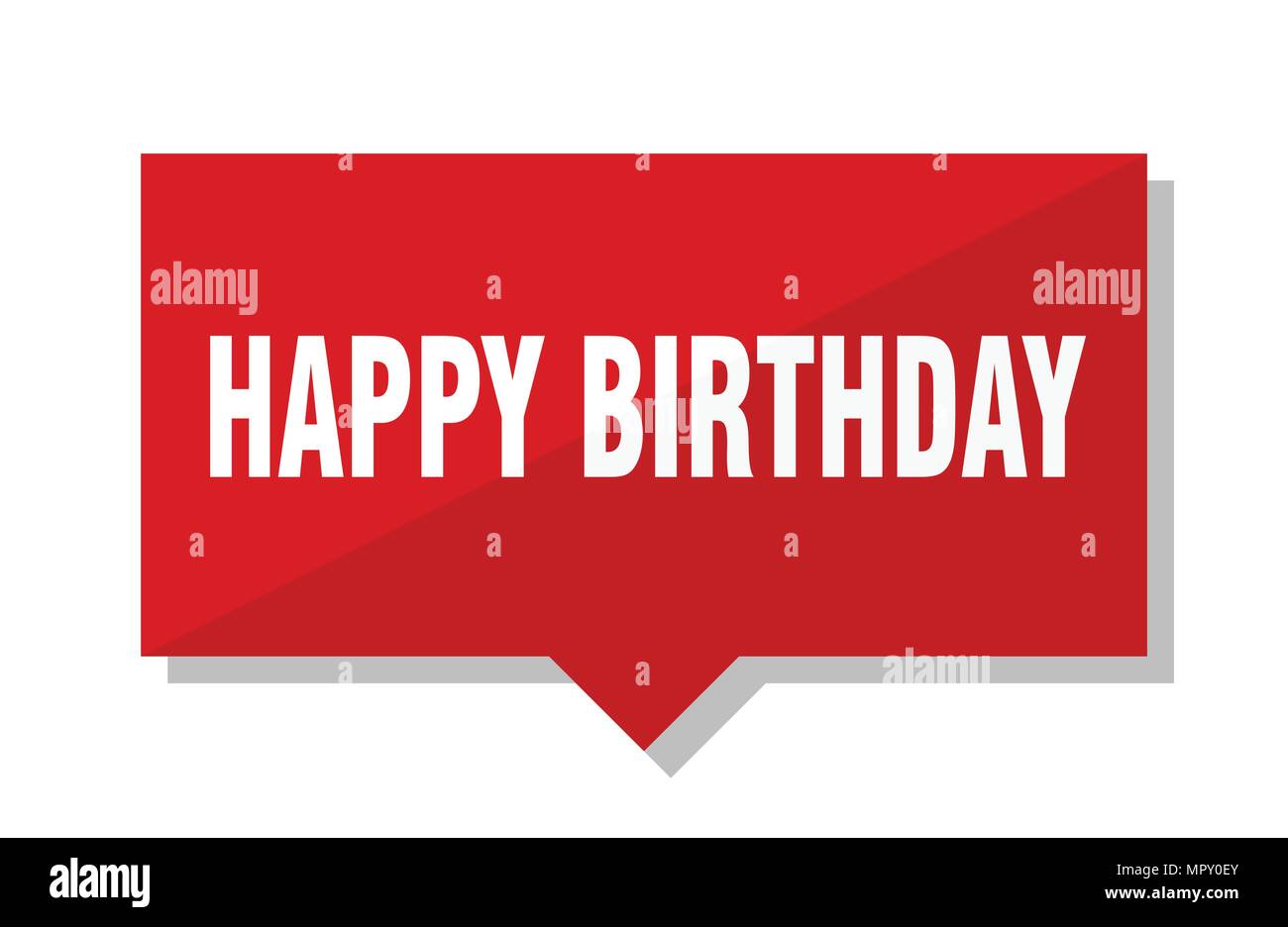 happy birthday red square price tag Stock Vector Image & Art - Alamy