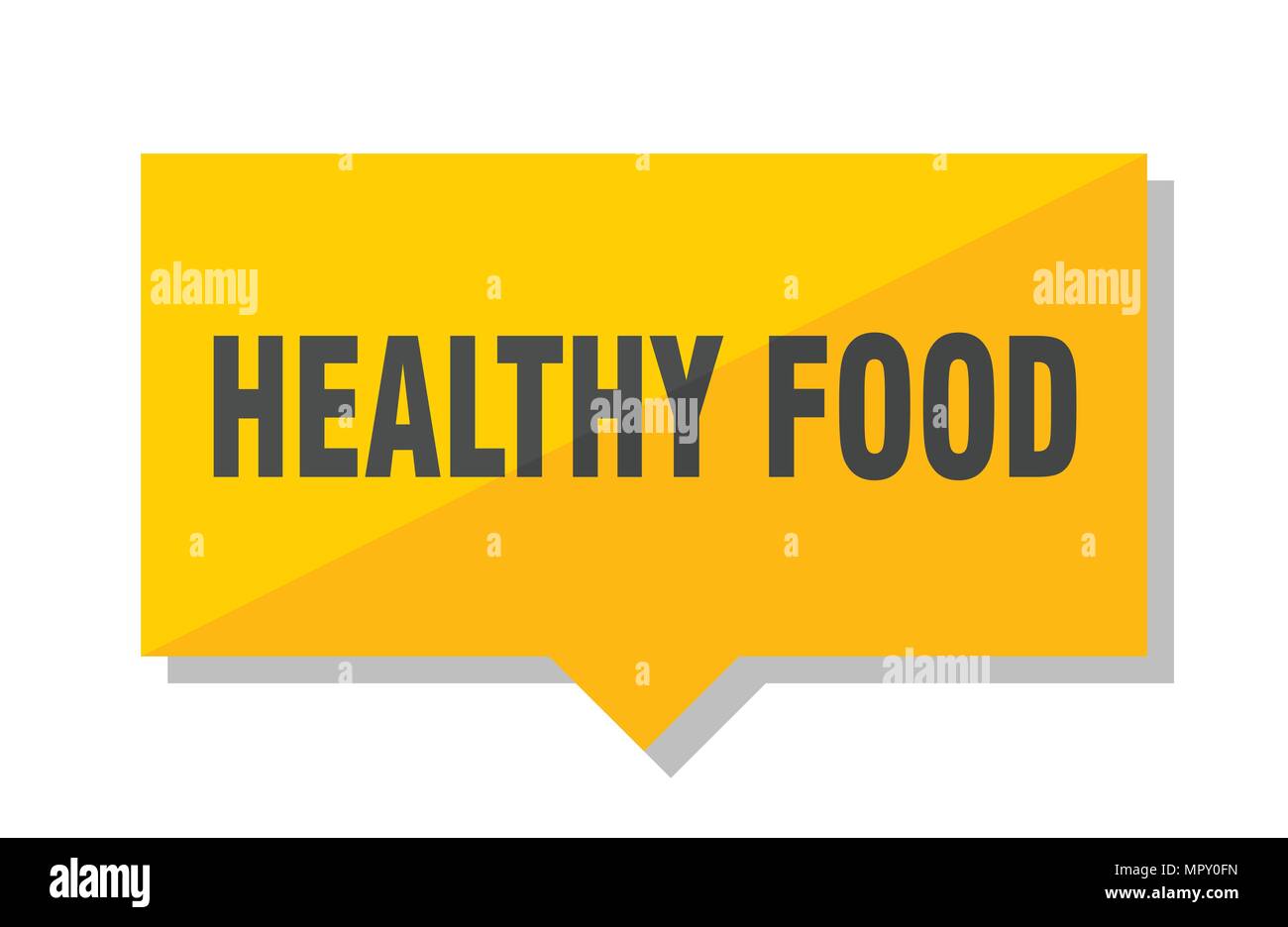healthy food yellow square price tag Stock Vector Image & Art - Alamy