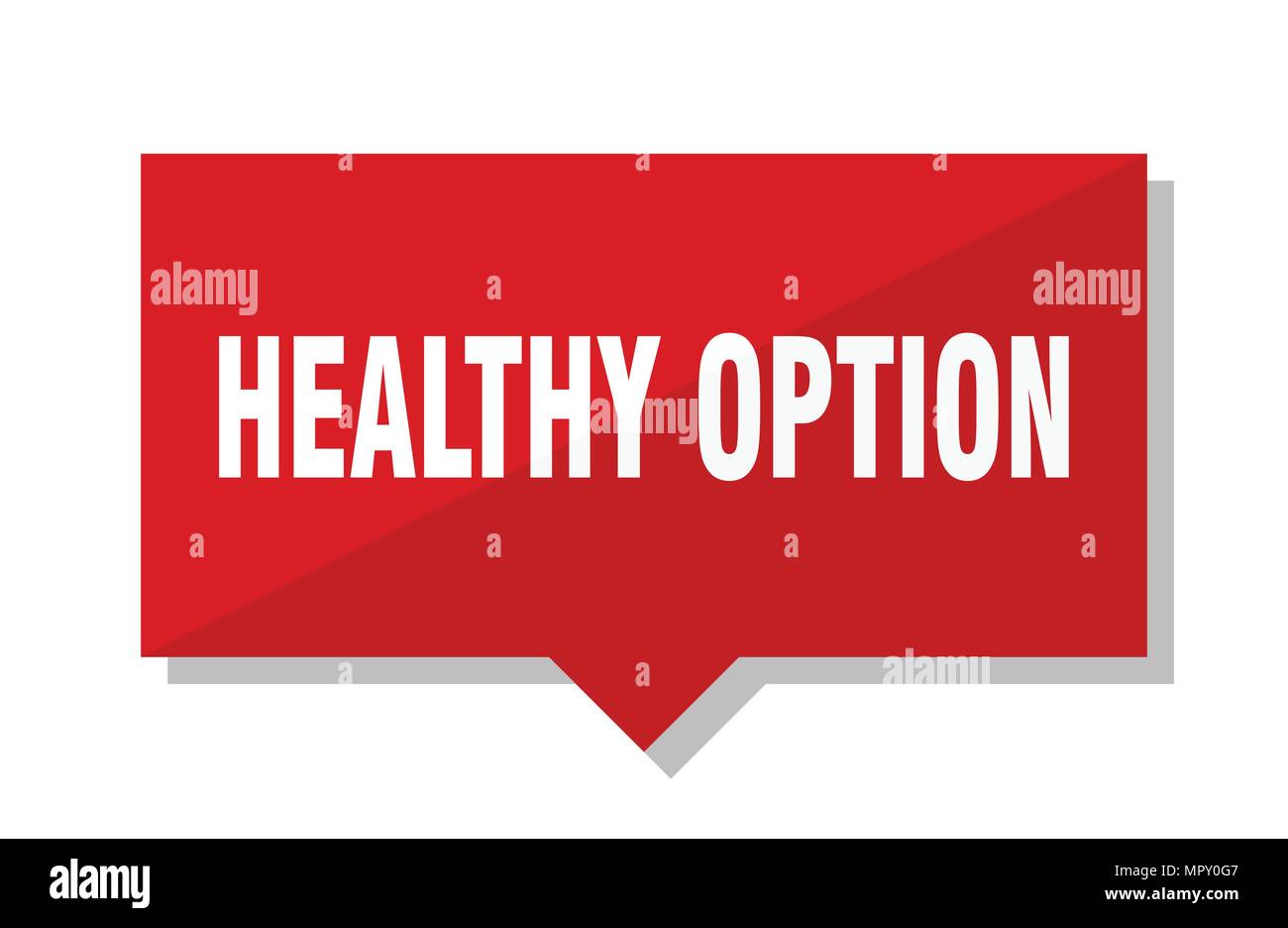 healthy option red square price tag Stock Vector Image & Art - Alamy