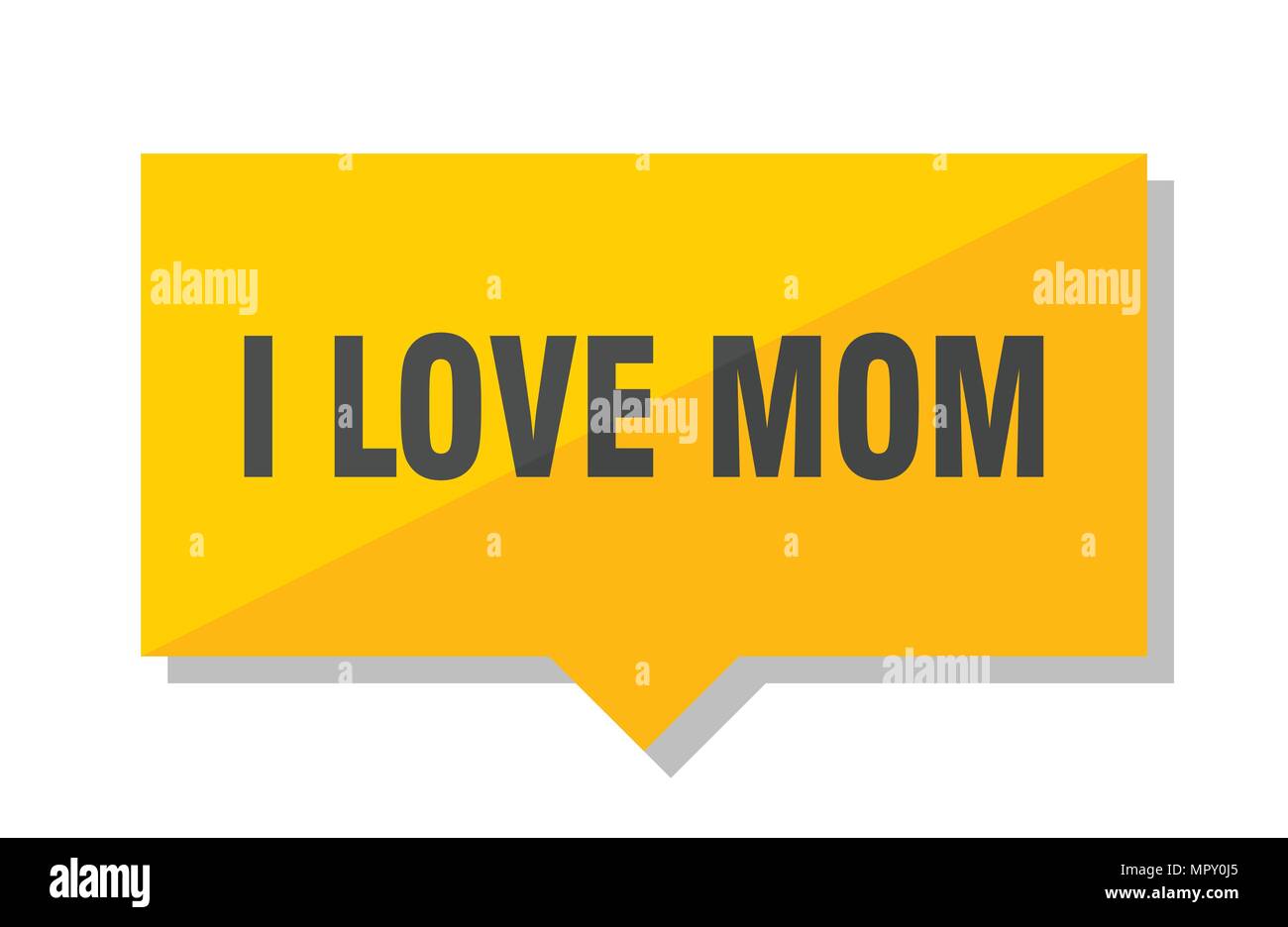 i love mom yellow square price tag Stock Vector Image & Art - Alamy