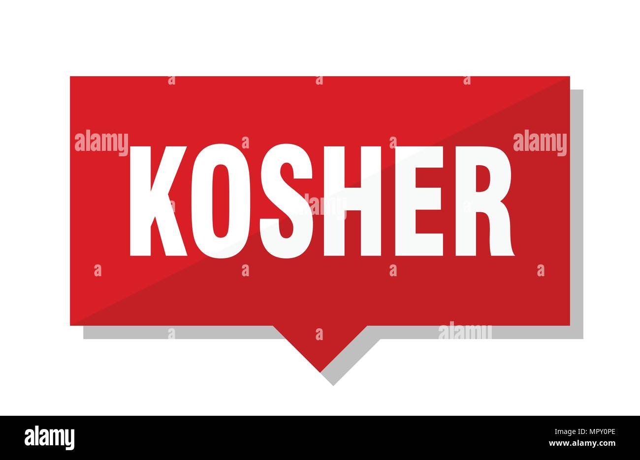 kosher red square price tag Stock Vector Image & Art - Alamy