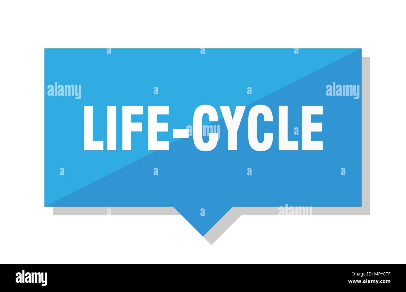 life-cycle blue square price tag Stock Vector Image & Art - Alamy