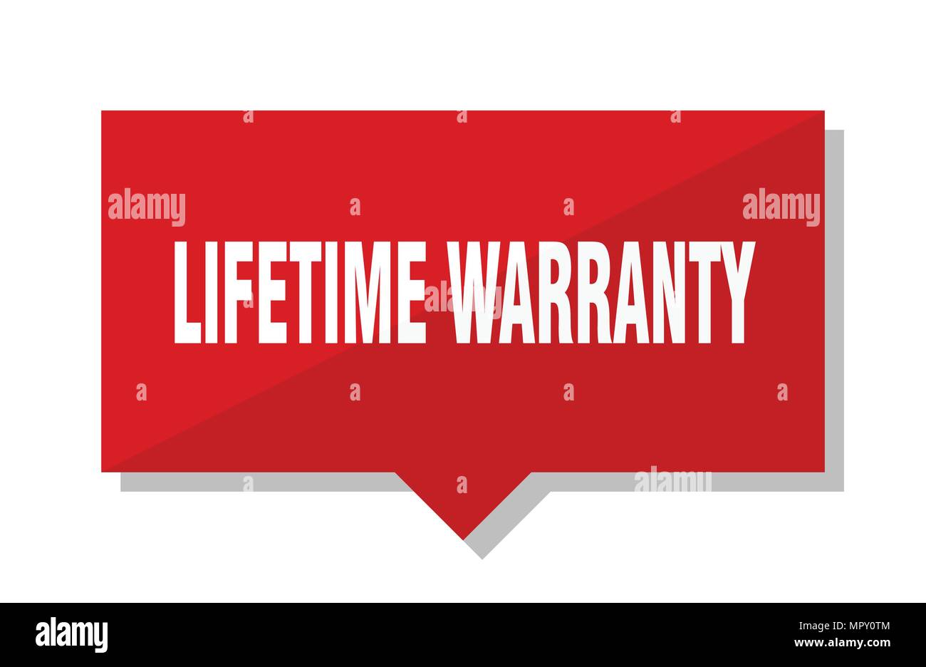 lifetime warranty red square price tag Stock Vector Image & Art - Alamy