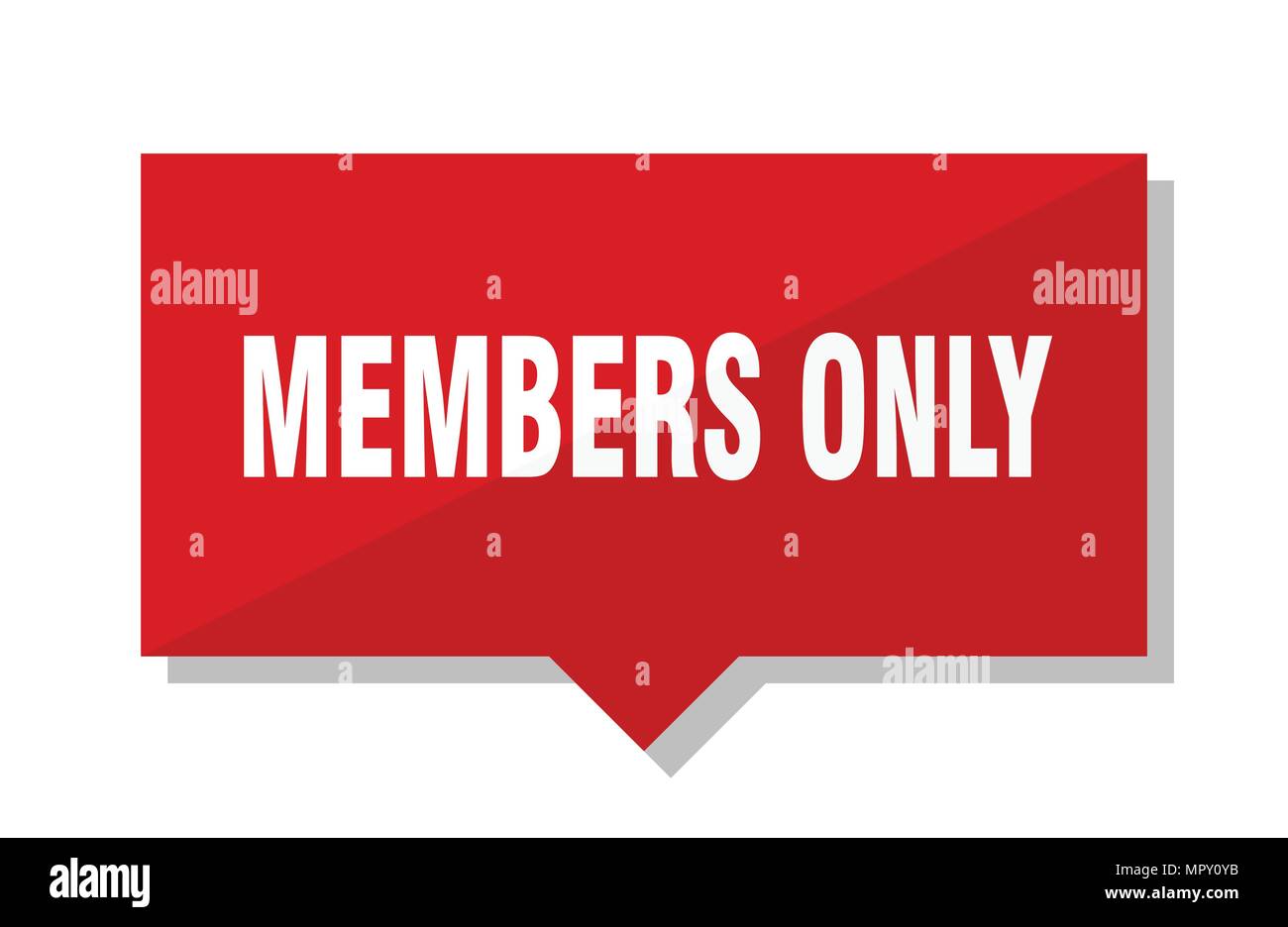 members only red square price tag Stock Vector Image & Art - Alamy