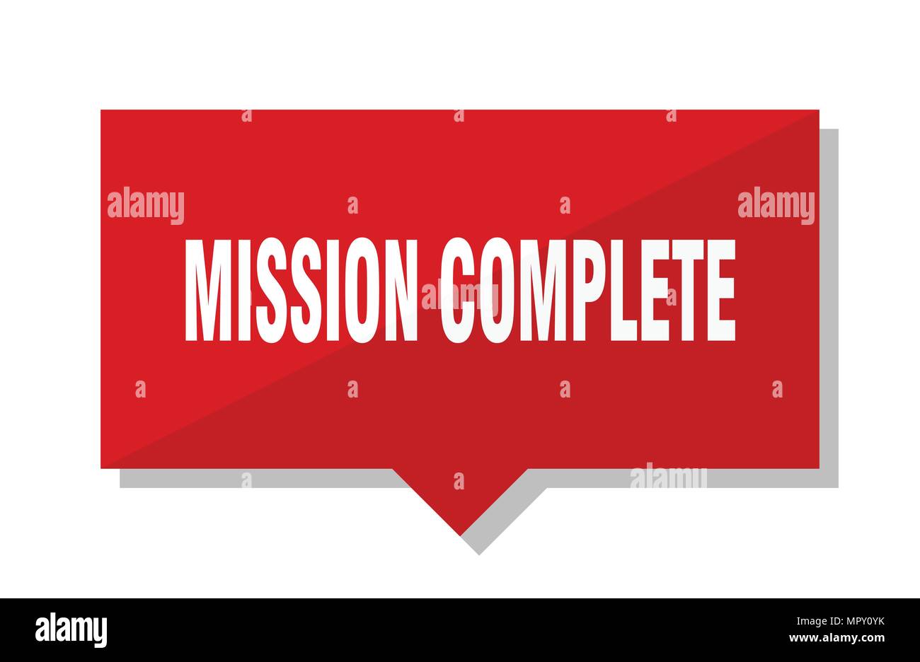 mission complete red square price tag Stock Vector Image & Art - Alamy