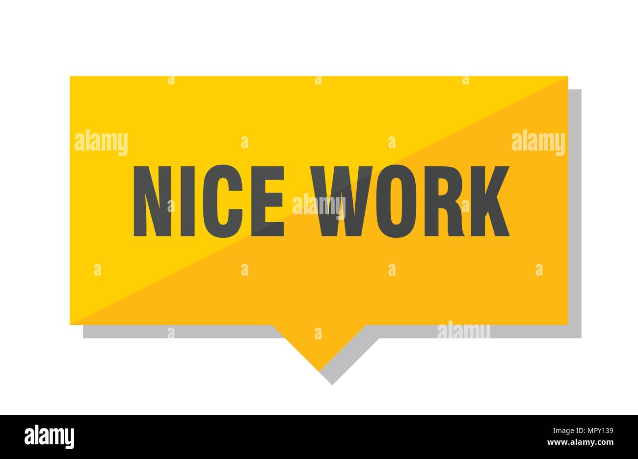 nice work yellow square price tag Stock Vector Image & Art - Alamy